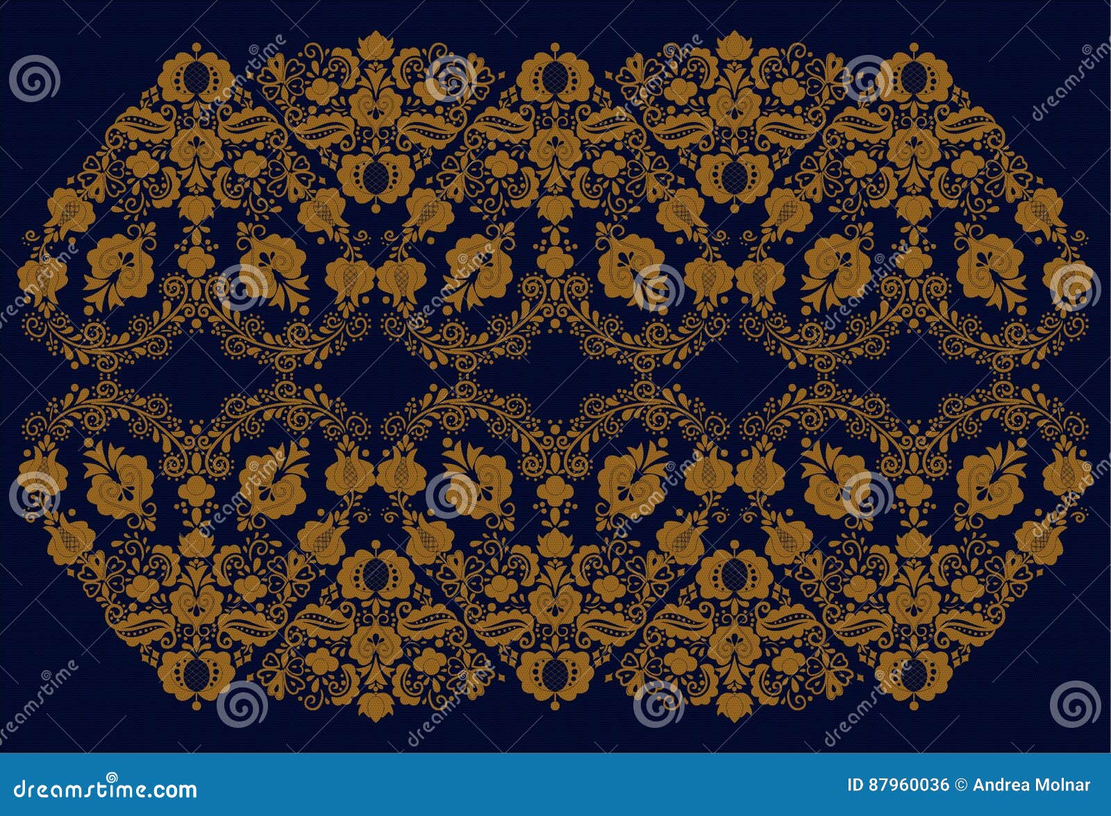 Hungarian folk art stock vector. Illustration of traditional - 87960036