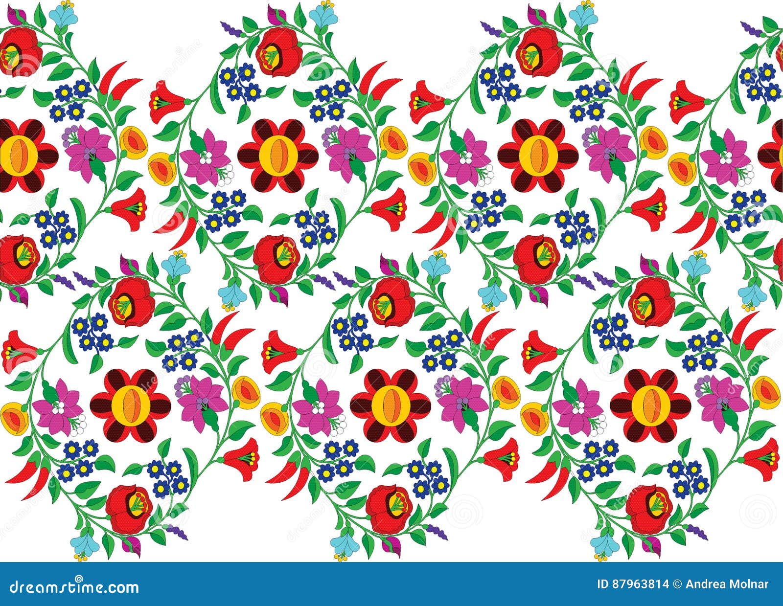 Hungarian folk art stock vector. Illustration of traditional - 87963814