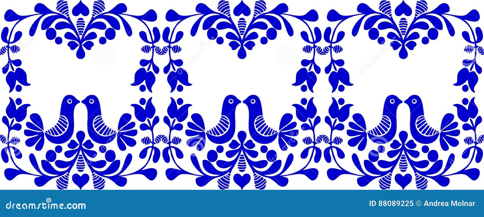 Hungarian folk art stock vector. Illustration of painting - 88089225