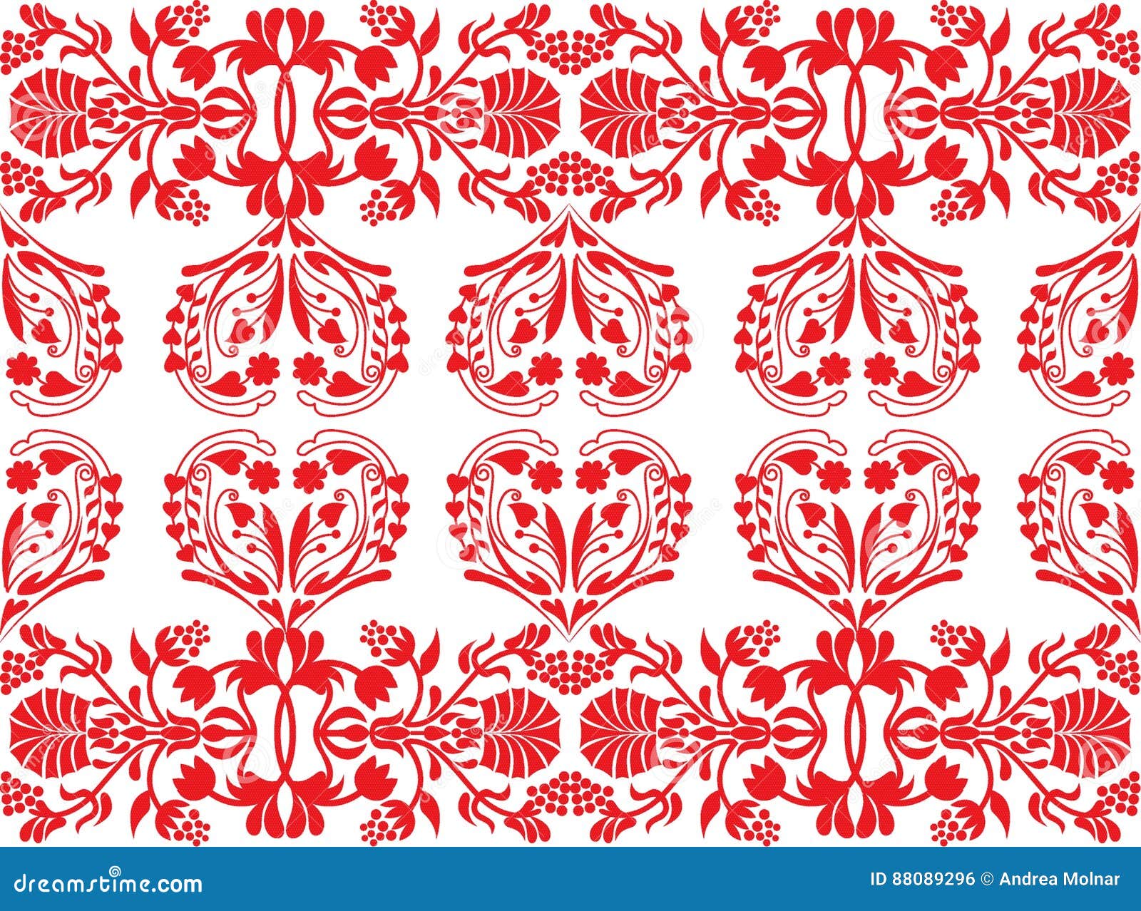 Hungarian folk art stock vector. Illustration of artistic - 88089296