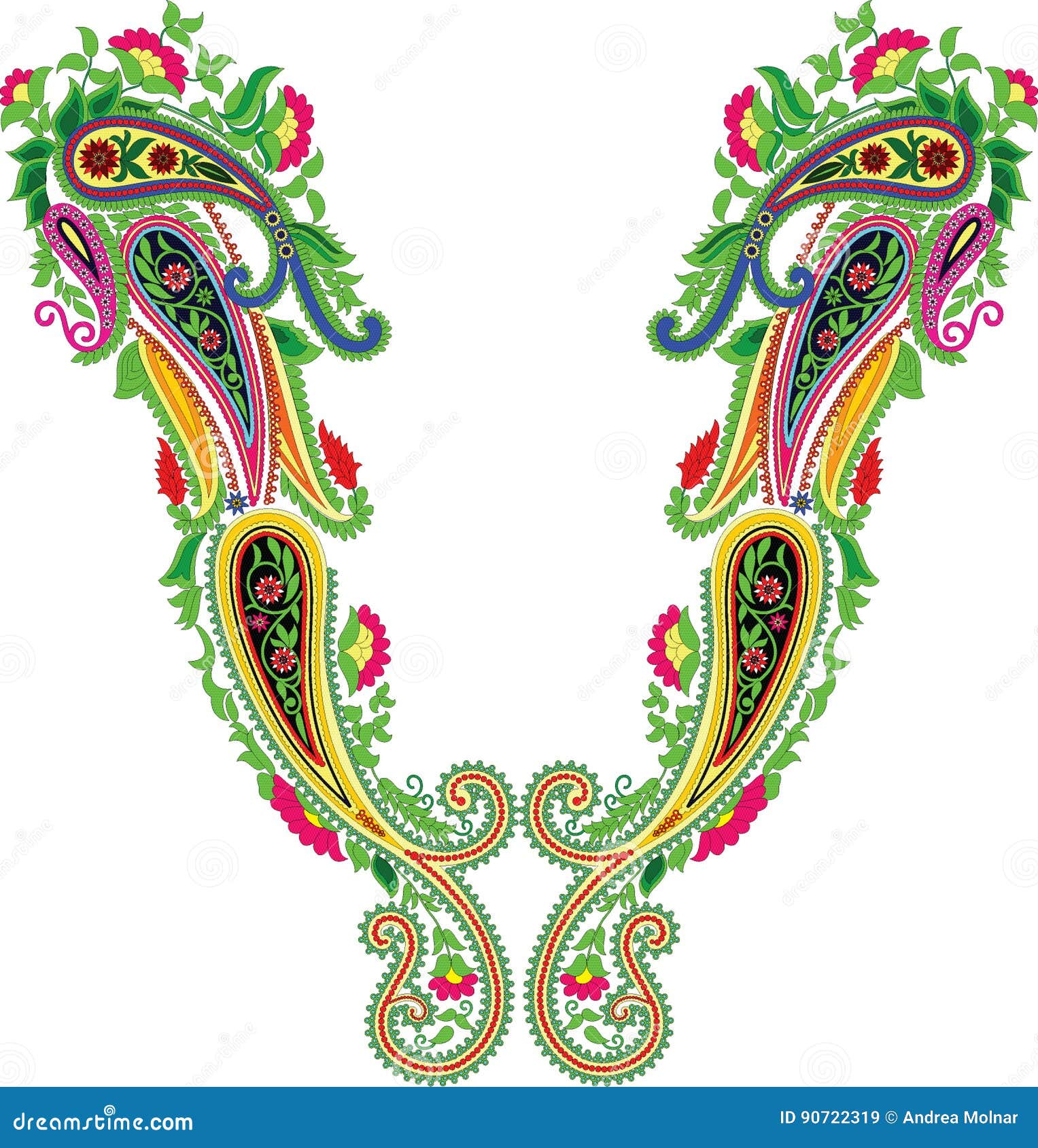 Hungarian folk art stock vector. Illustration of traditional - 90722319