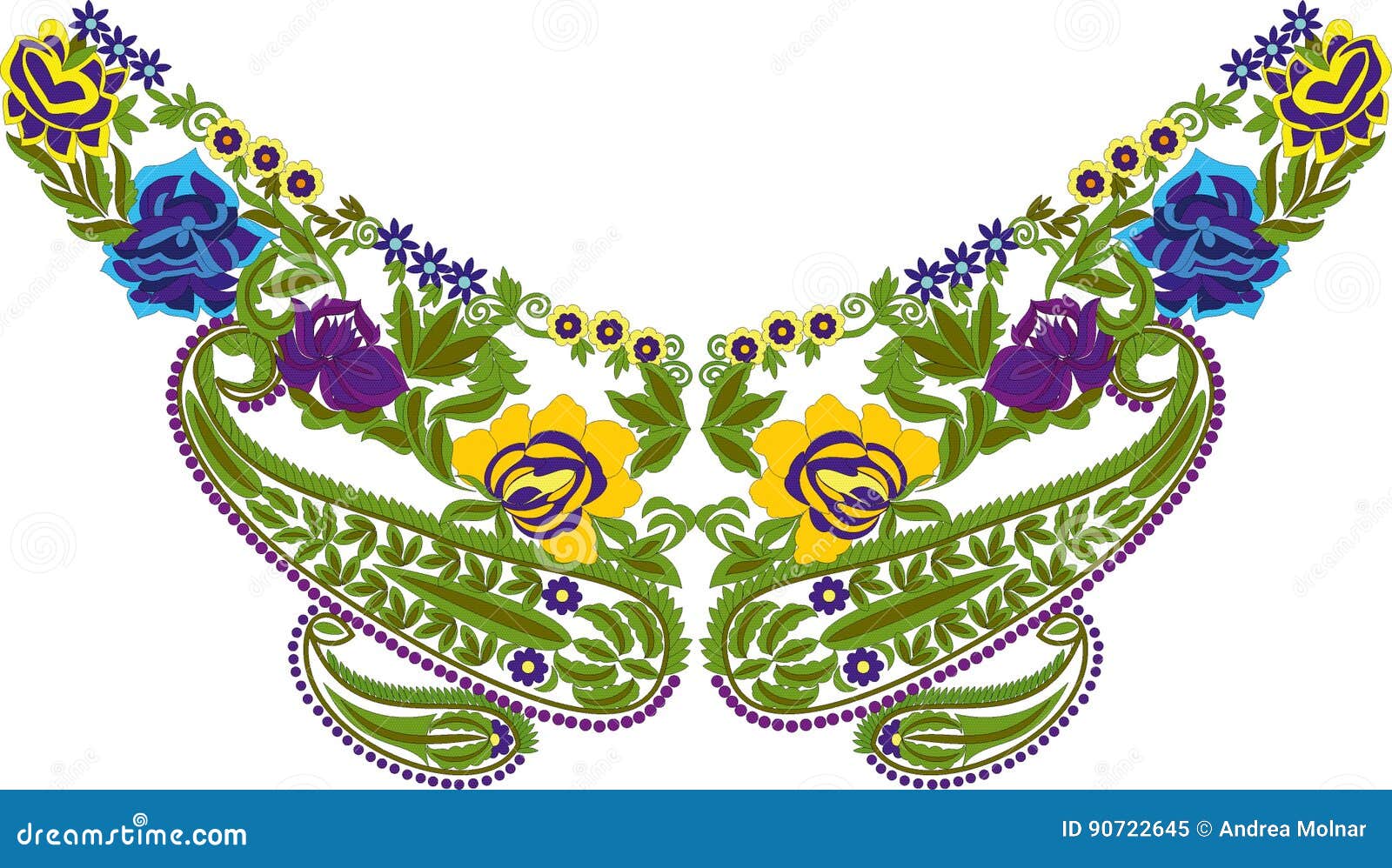 Hungarian folk art stock vector. Illustration of graphic - 90722645
