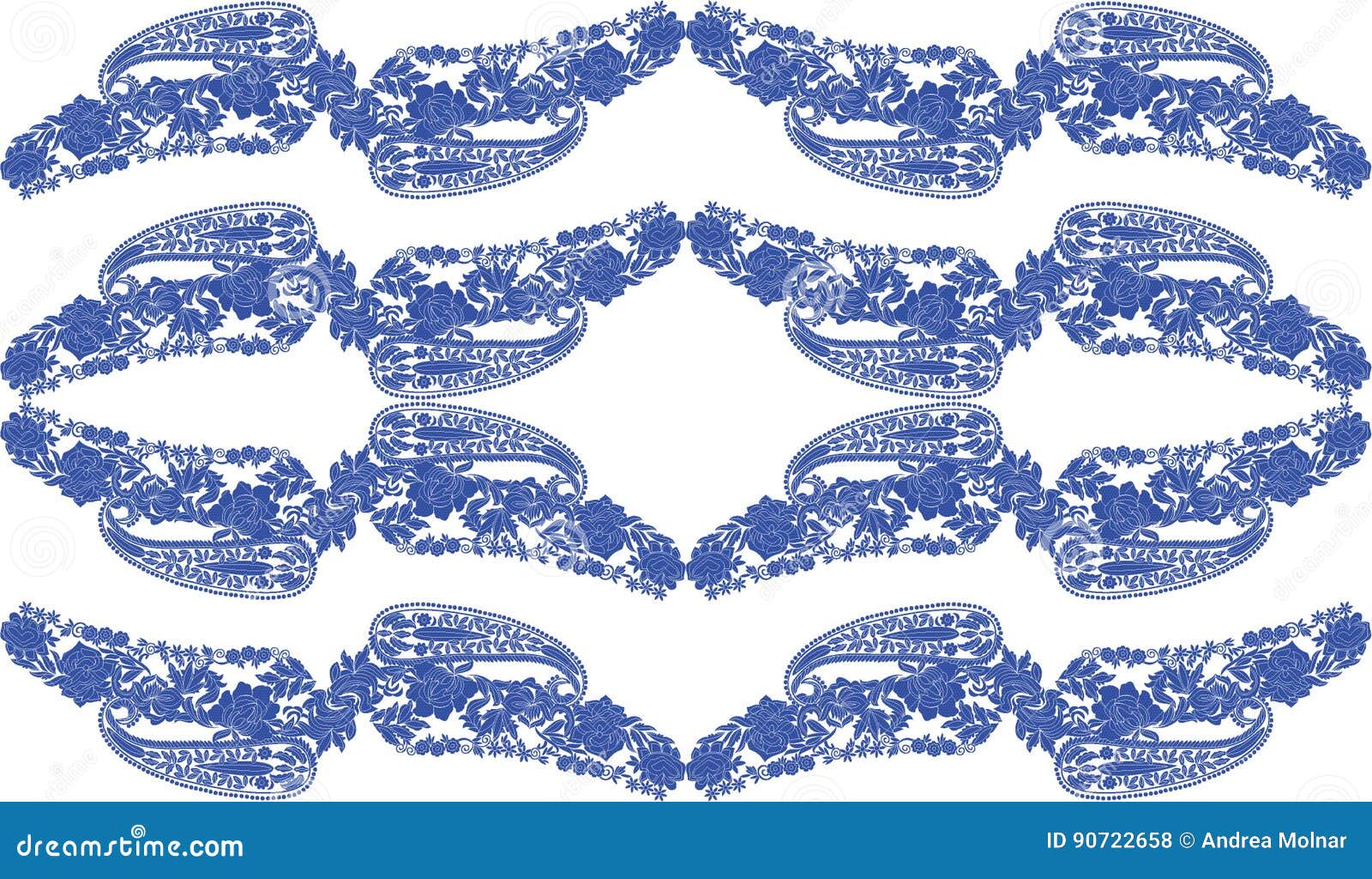 Hungarian folk art stock vector. Illustration of ornamental - 90722658