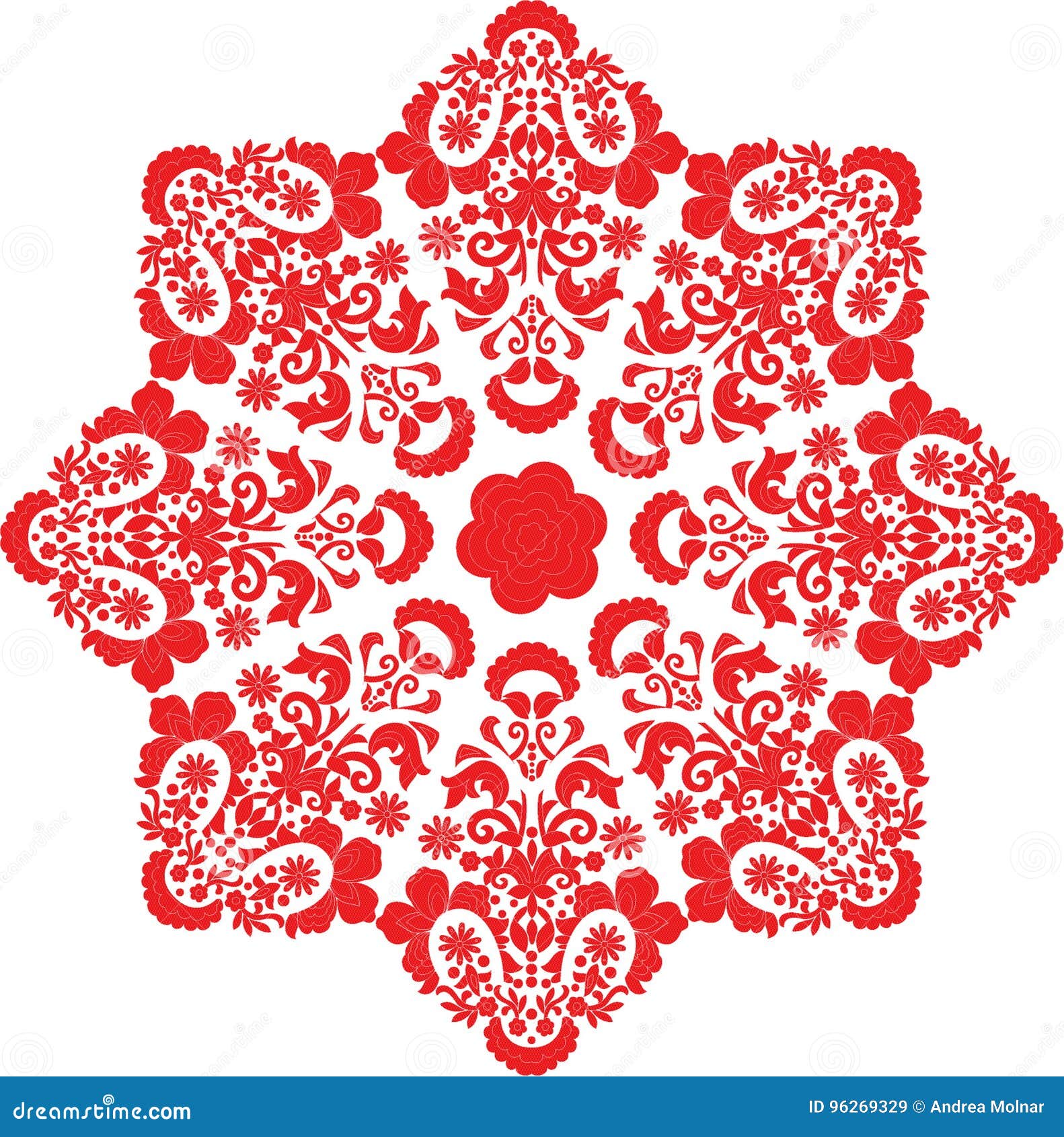 Hungarian folk art stock vector. Illustration of painting - 96269329