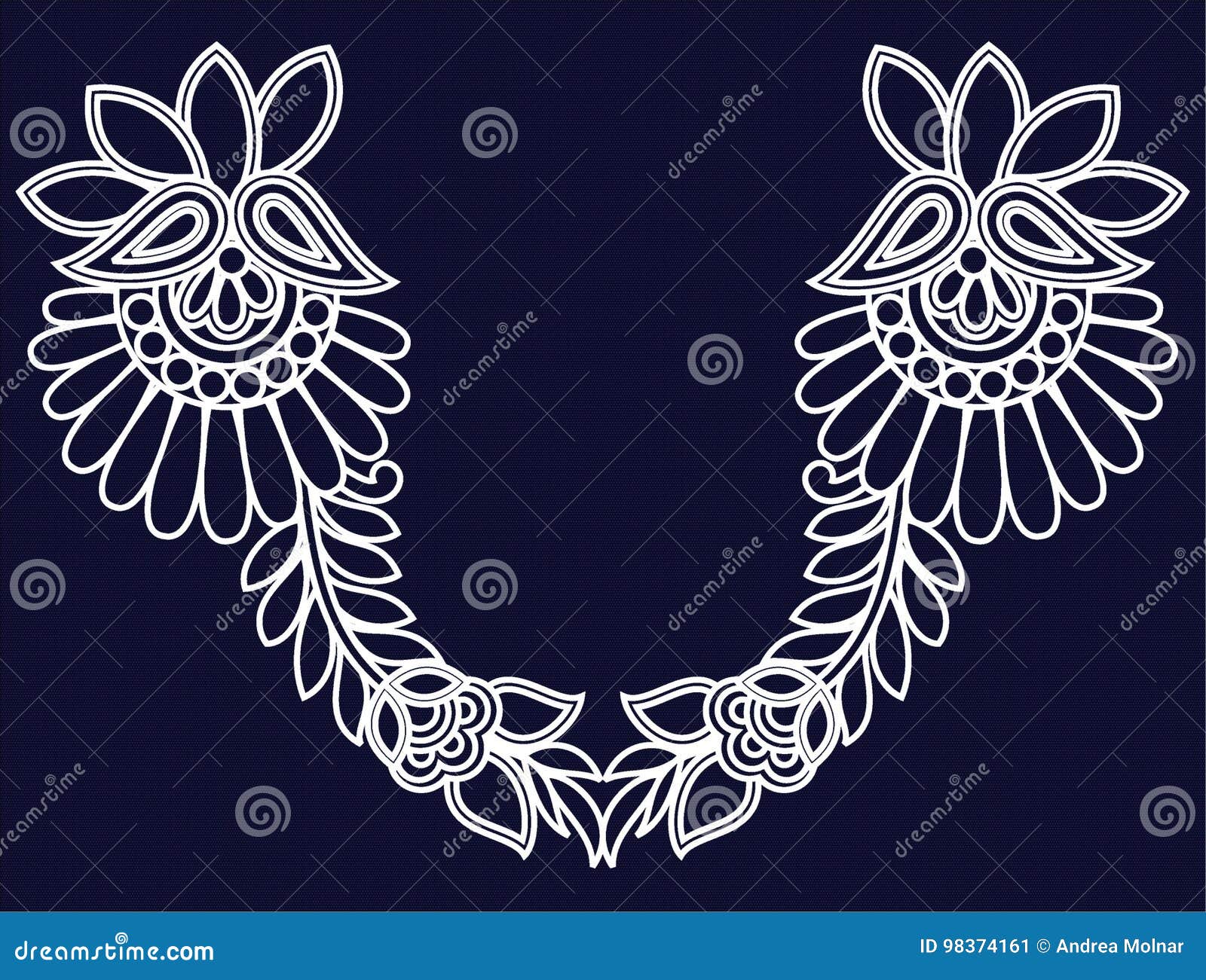 Hungarian folk art stock vector. Illustration of textile - 98374161