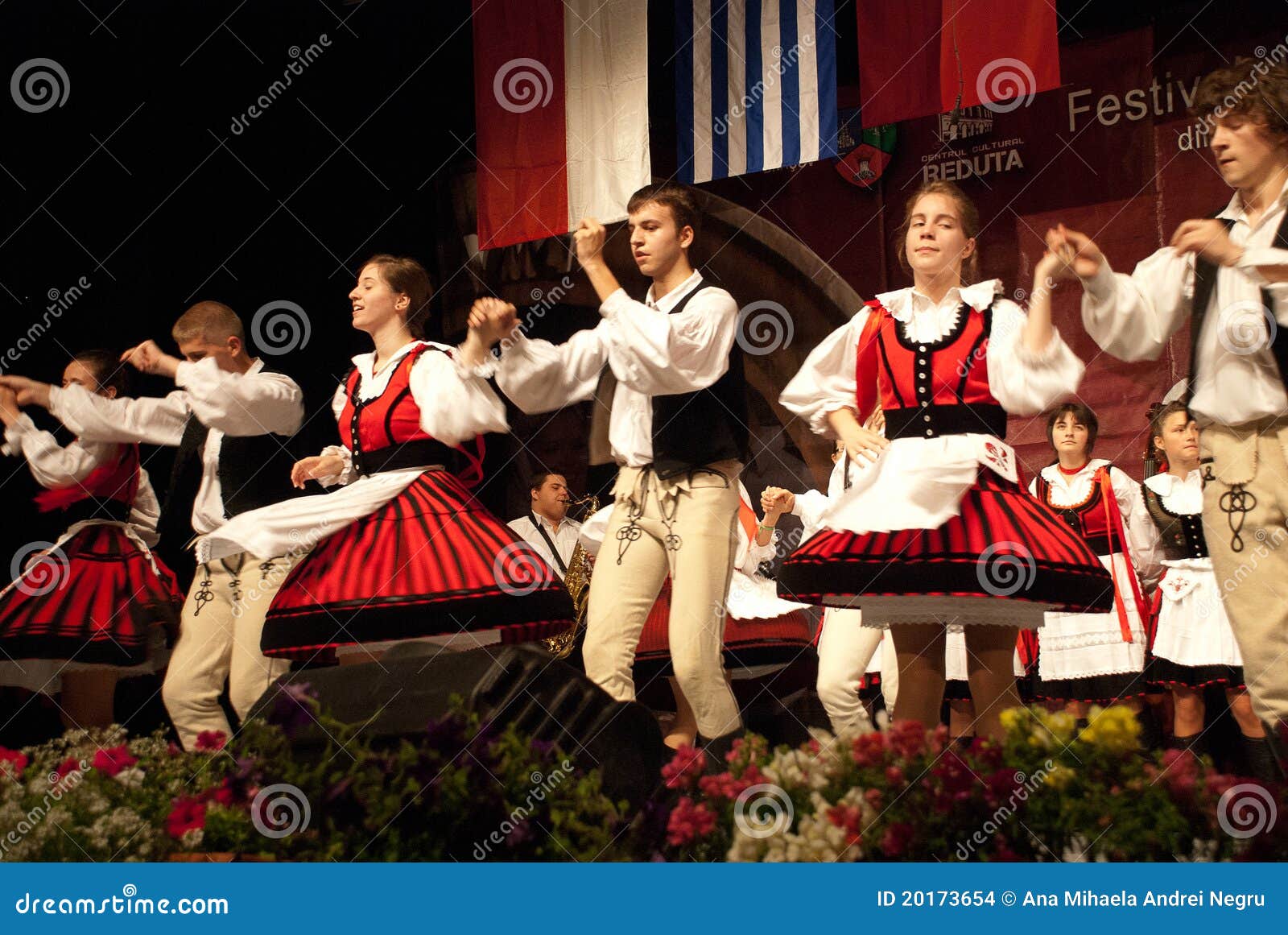 Hungarian Folk Dancers at a Festival Editorial Stock Image - Image of ...