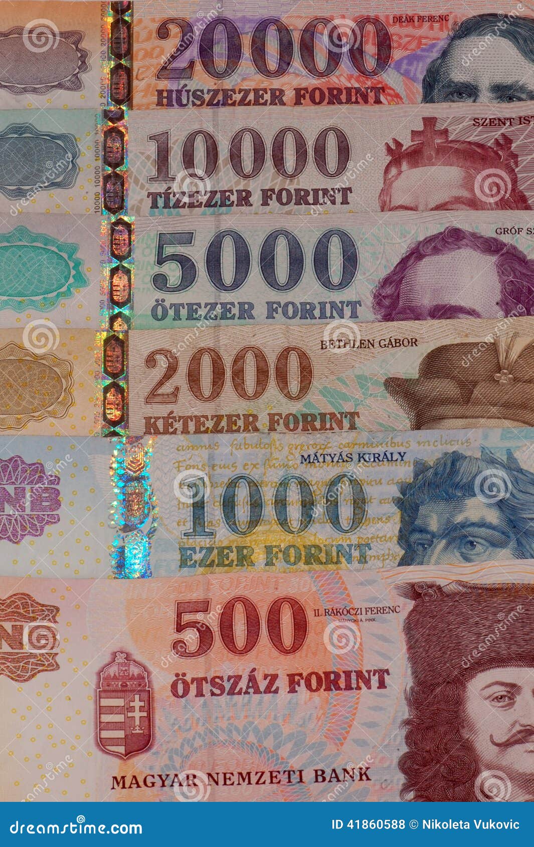 Hungarian forint stock photo. Image of material, hungarian - 41860588