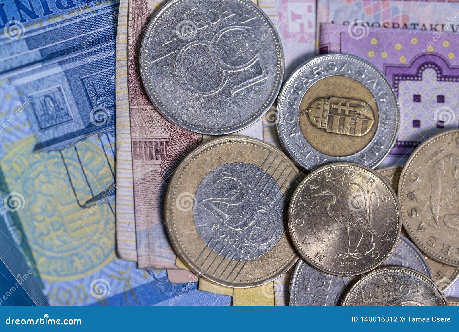 Hungarian Forint Banknotes and Coins Set Conception Stock Photo - Image ...