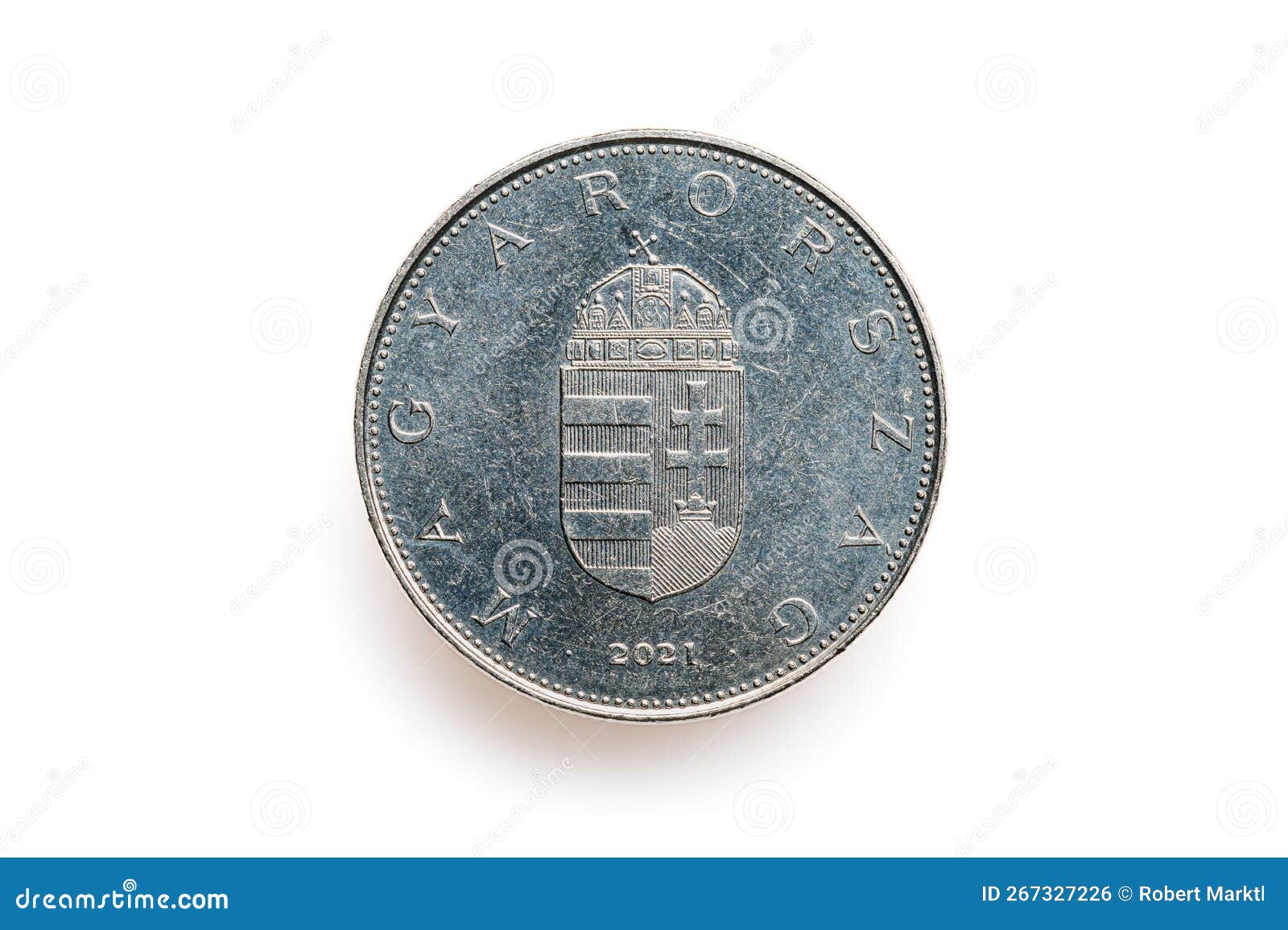 Hungarian 10 Forint Coin with Minting Date 2021 Stock Photo - Image of ...