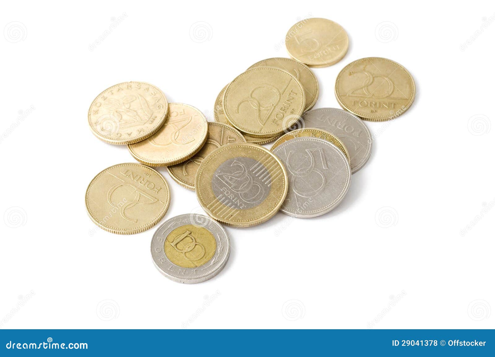 Hungarian Forint Coins stock photo. Image of earnings - 29041378