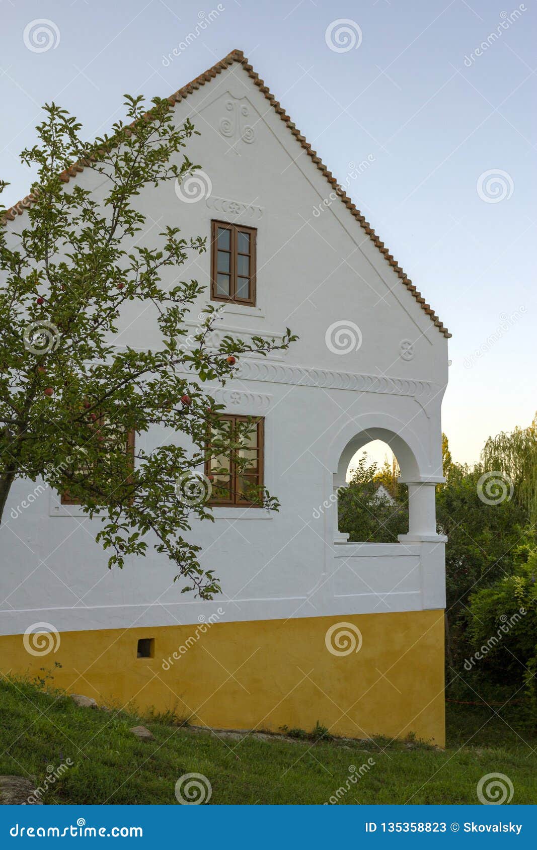 Hungarian house stock image. Image of town, facade, hungarian - 135358823