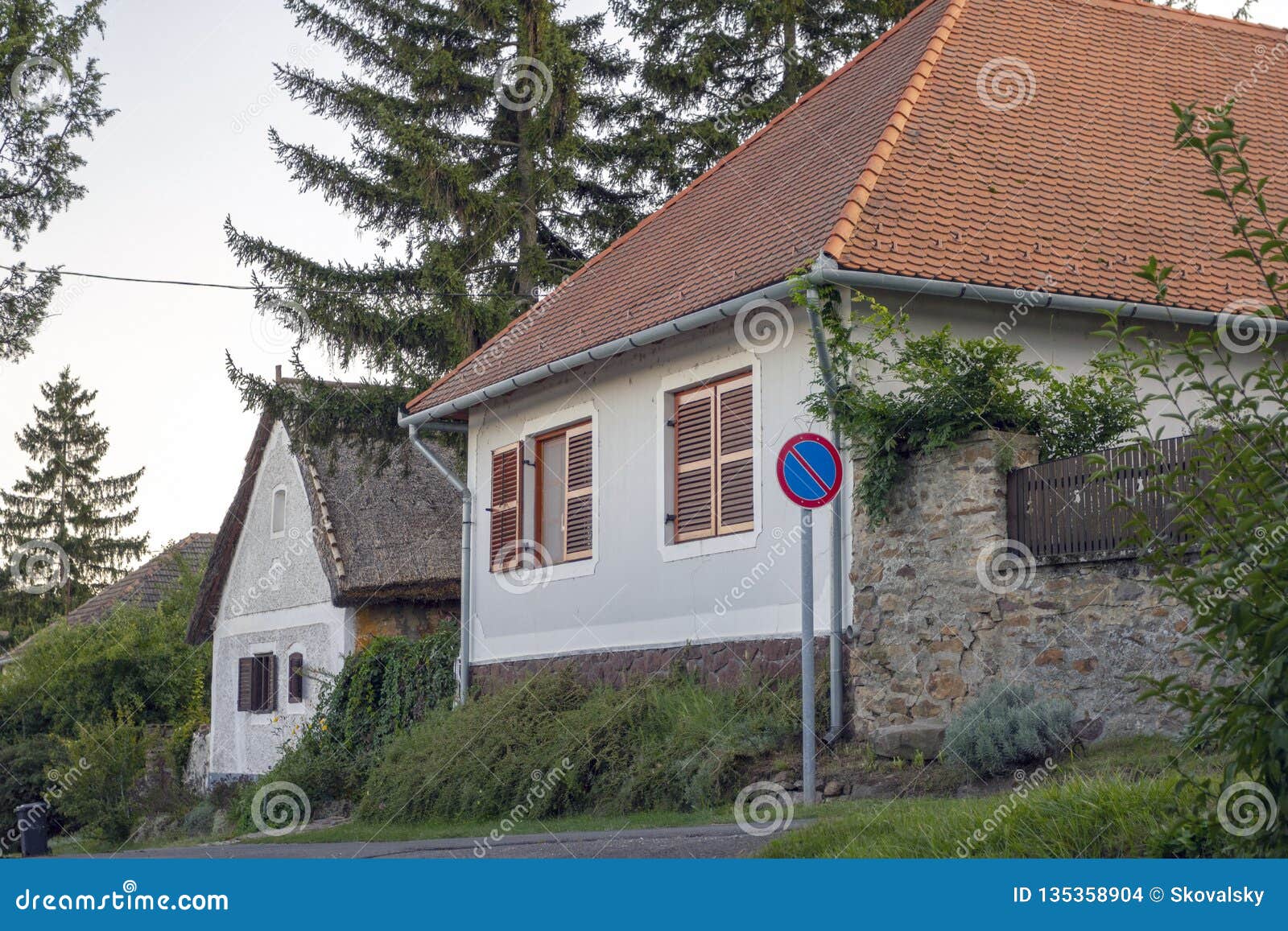 Hungarian house stock photo. Image of village, countryside - 135358904