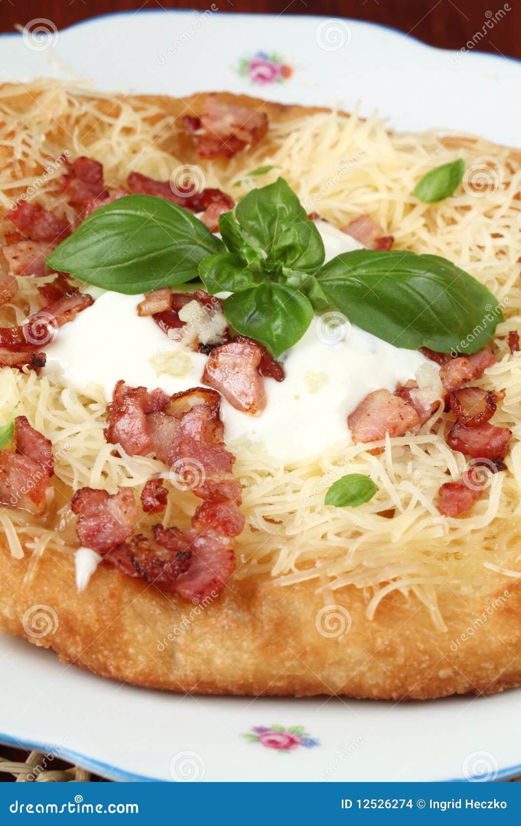 Langos, Traditional Hungarian Fast Food Royalty-Free Stock Photo ...