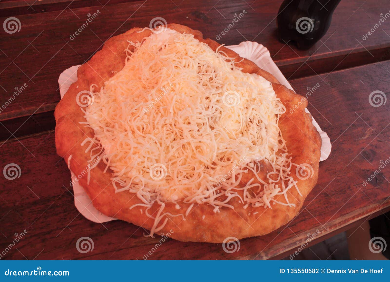 Hungarian langos stock photo. Image of garlic, traditional - 135550682