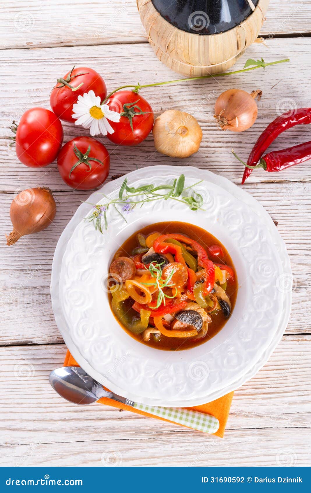 Hungarian Lecho stock photo. Image of lunch, lecso, green - 31690592