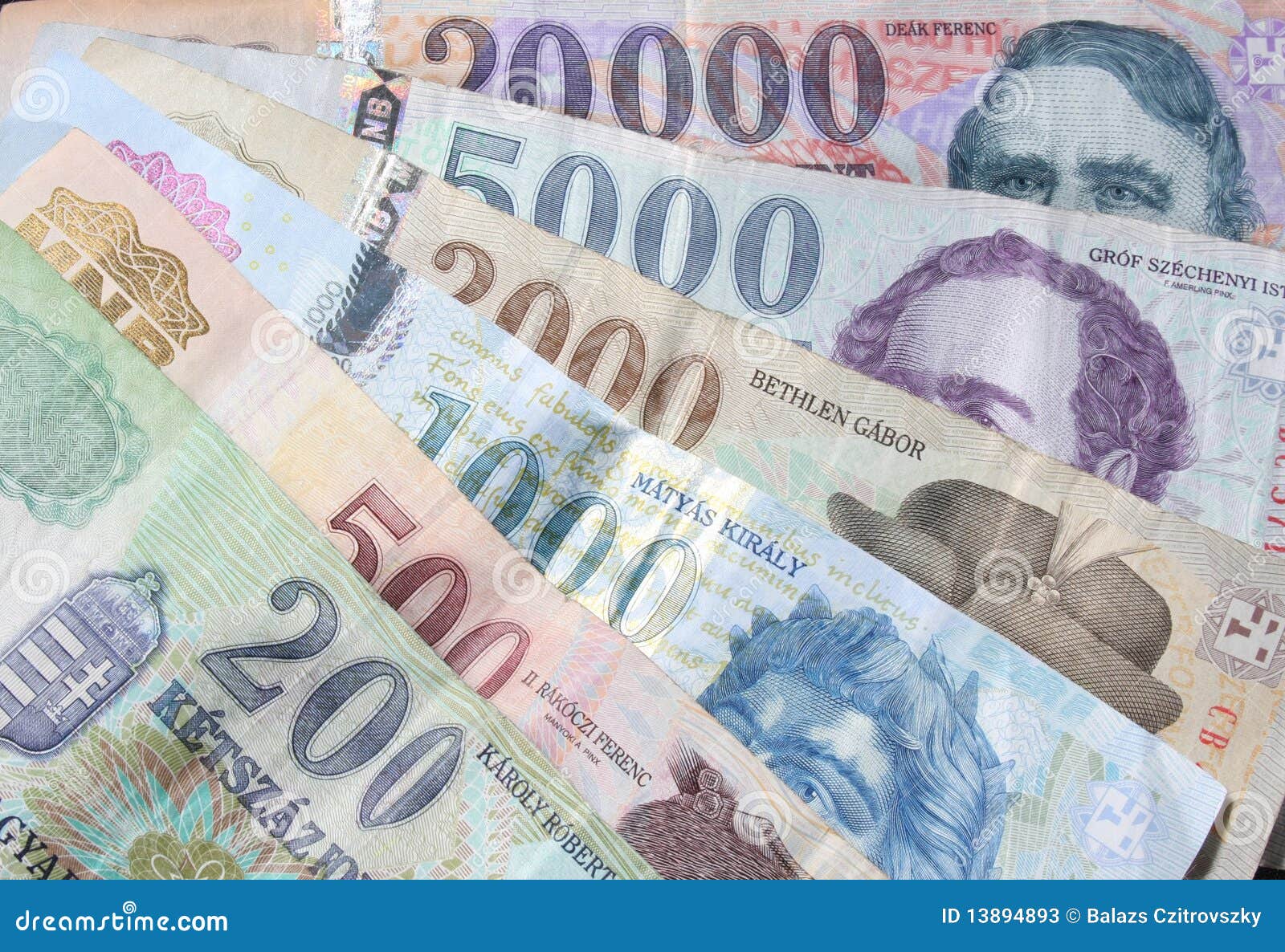 Hungarian money stock image. Image of closeup, business - 13894893