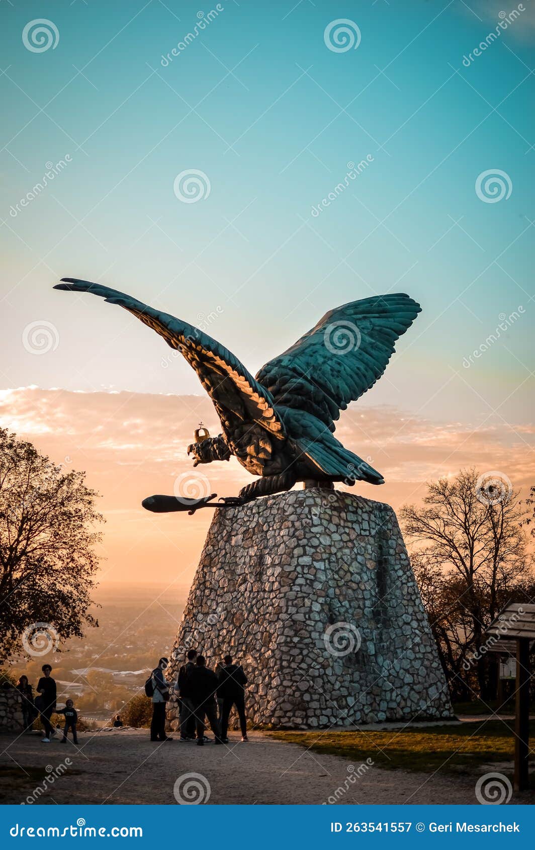 Hungarian Turul Bird Sculpture In The Memory Of Soldiers Who Fought And ...