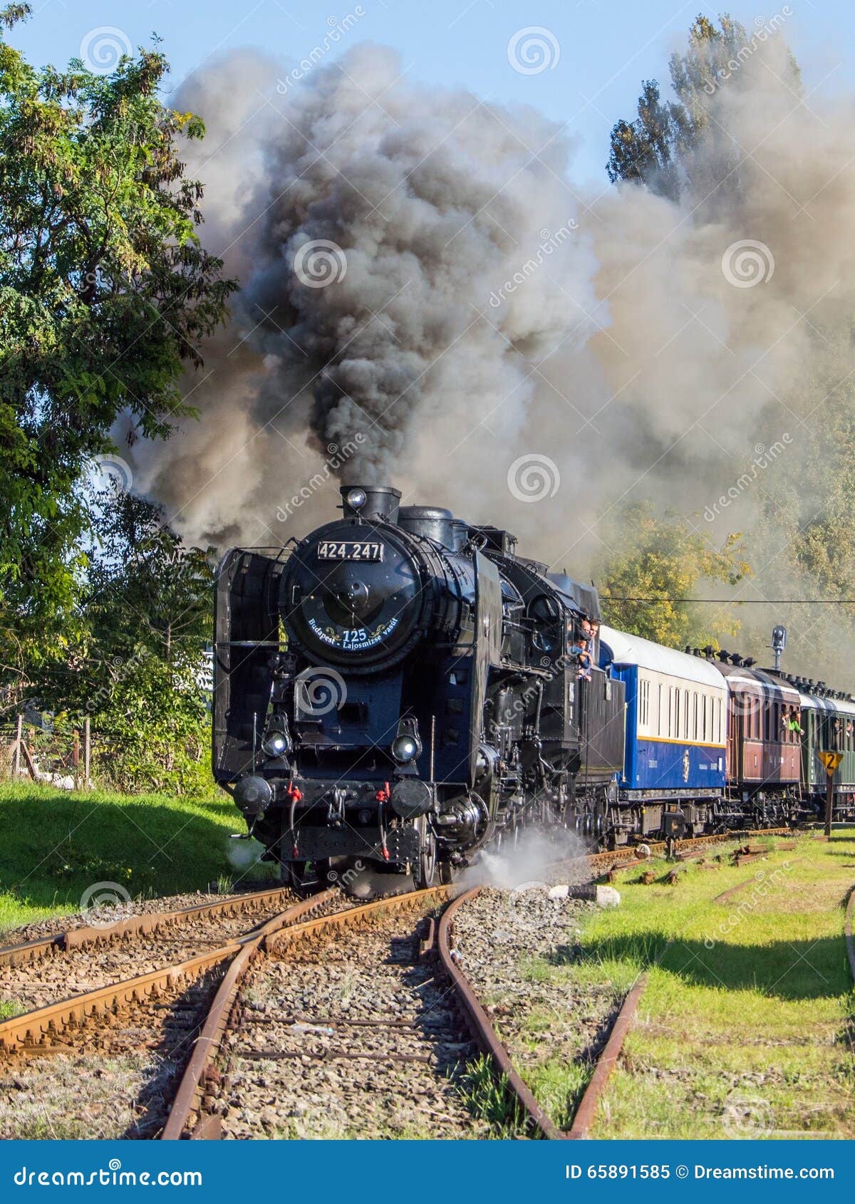 Hungarian nostalgia train editorial image. Image of kispest - 65891585