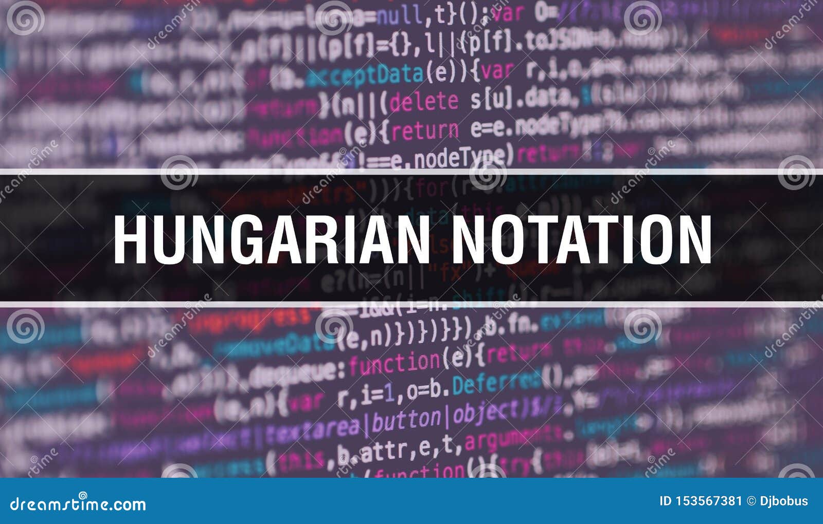 Hungarian Notation With Abstract Technology Binary Code Backgrounddigital Binary Data And