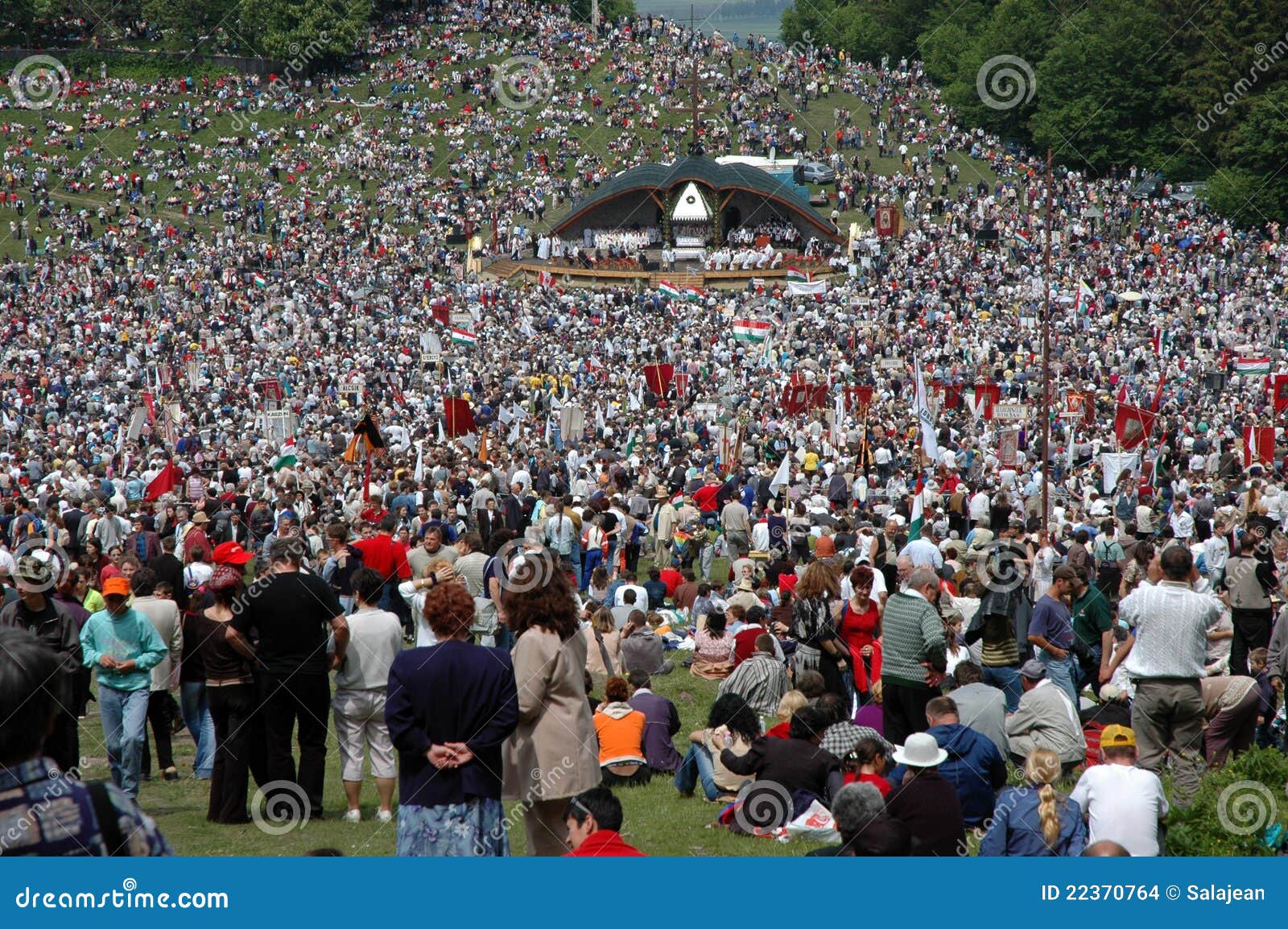 Hungarian Pilgrims Celebrating the Pentecost Editorial Stock Image ...