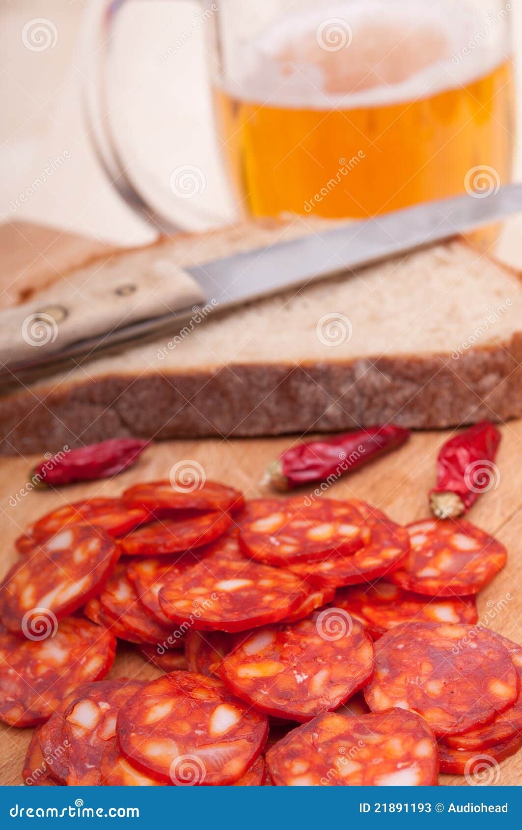 Hungarian Sausage stock image. Image of pepper, food - 21891193