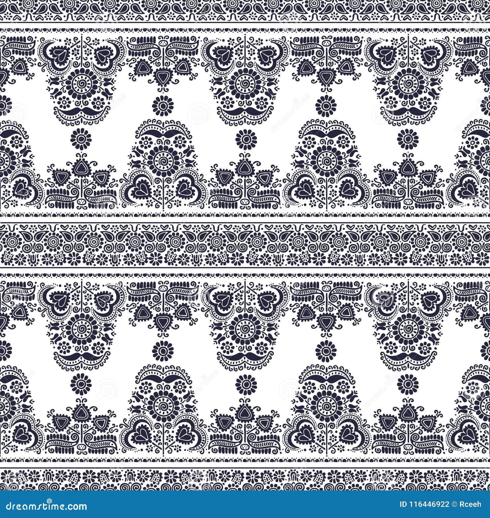 Hungarian seamless pattern stock vector. Illustration of folklore ...