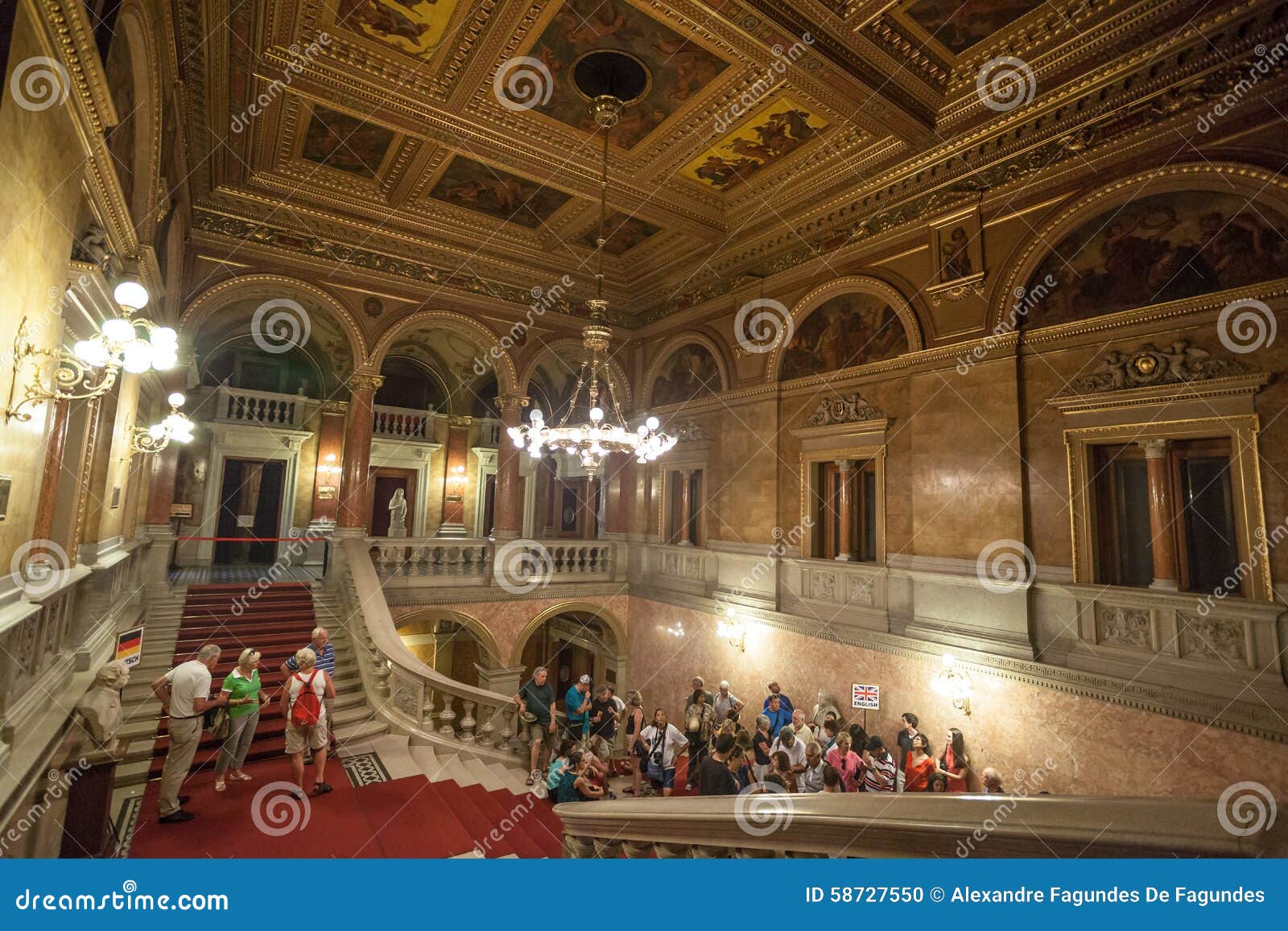 Hungarian State Opera Budapest Editorial Image - Image of painting ...