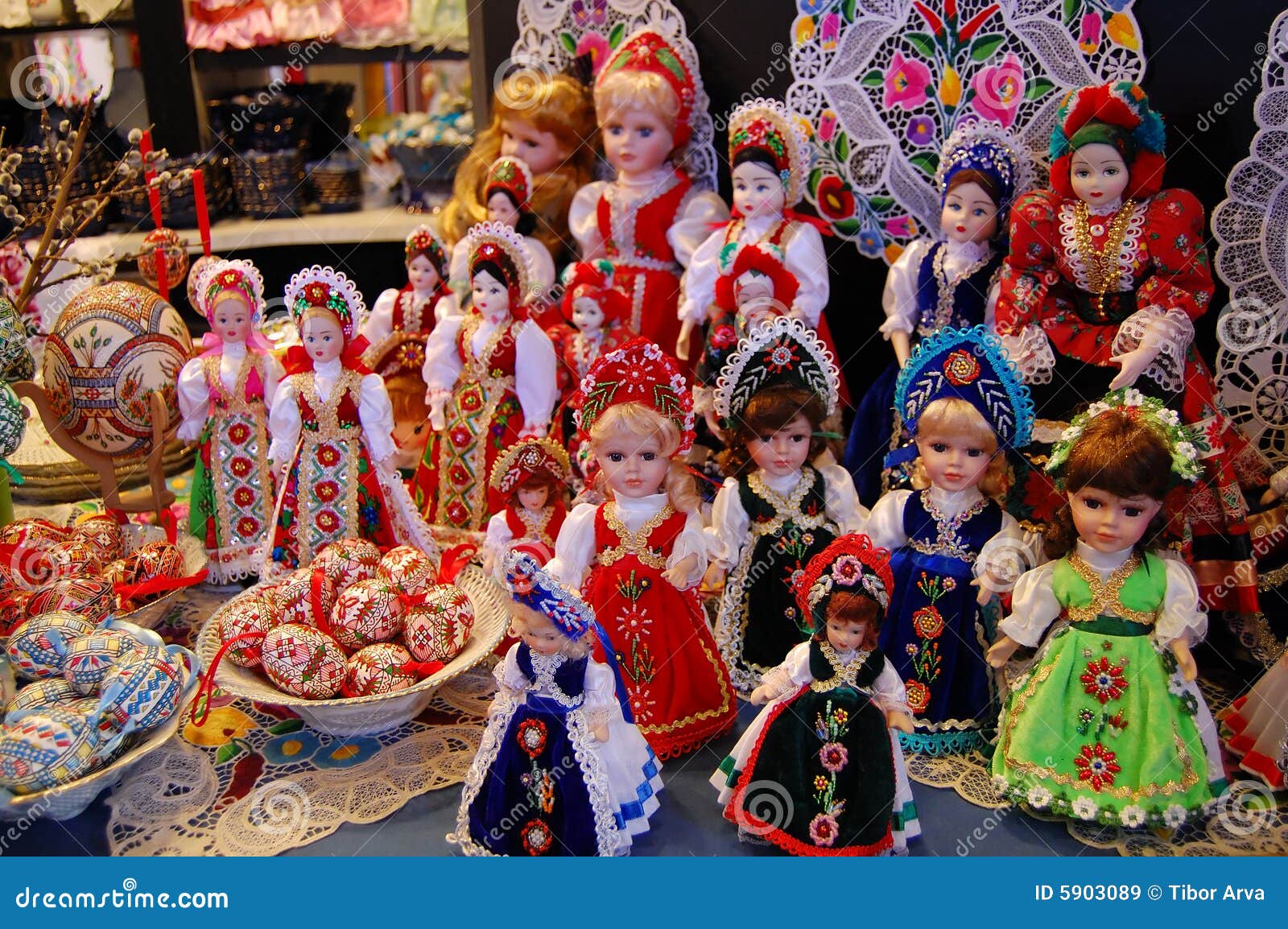 Hungary - Colorful puppets stock image. Image of dolls - 5903089