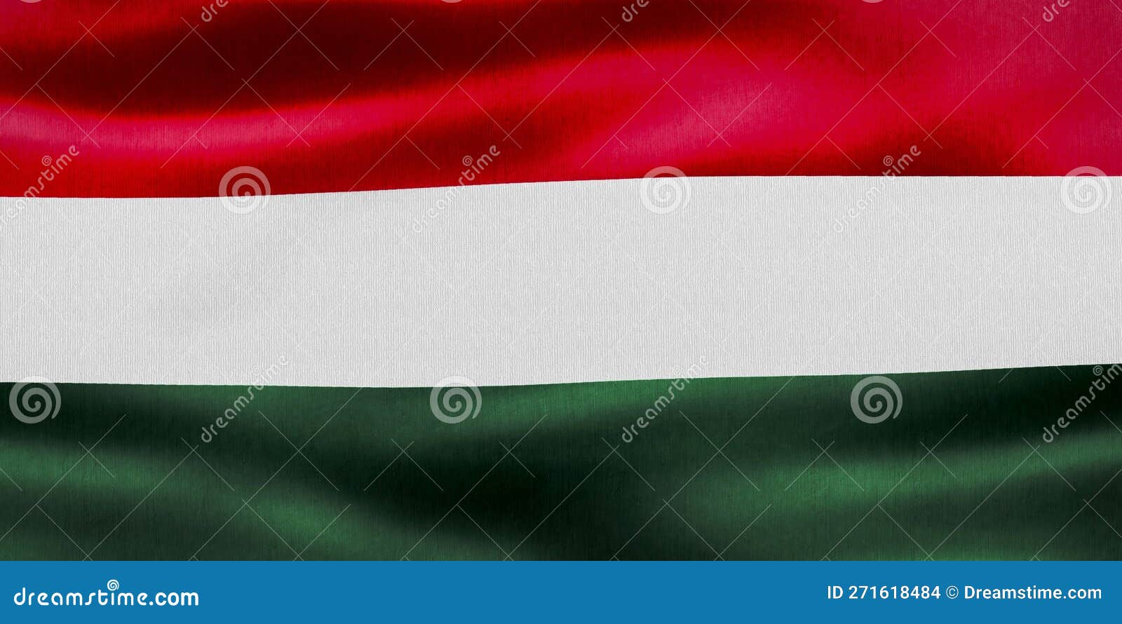 3D-Illustration of a Hungary Flag - Realistic Waving Fabric Flag Stock ...