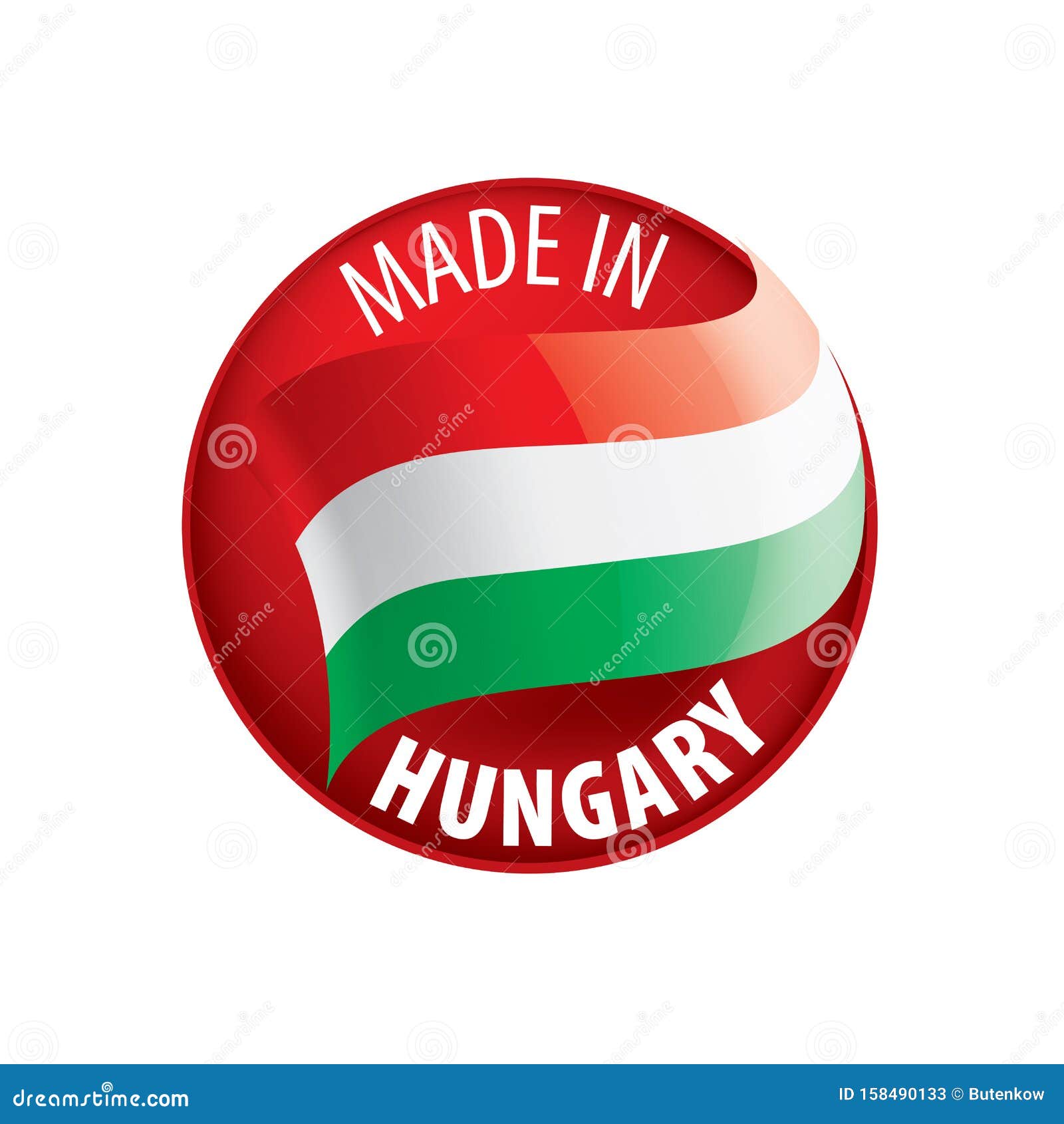 Hungary Flag, Vector Illustration on a White Background Stock Vector ...