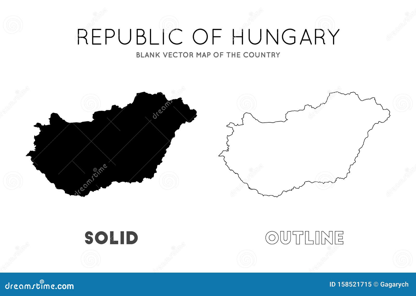 Hungary map. stock vector. Illustration of europe, nationality - 158521715