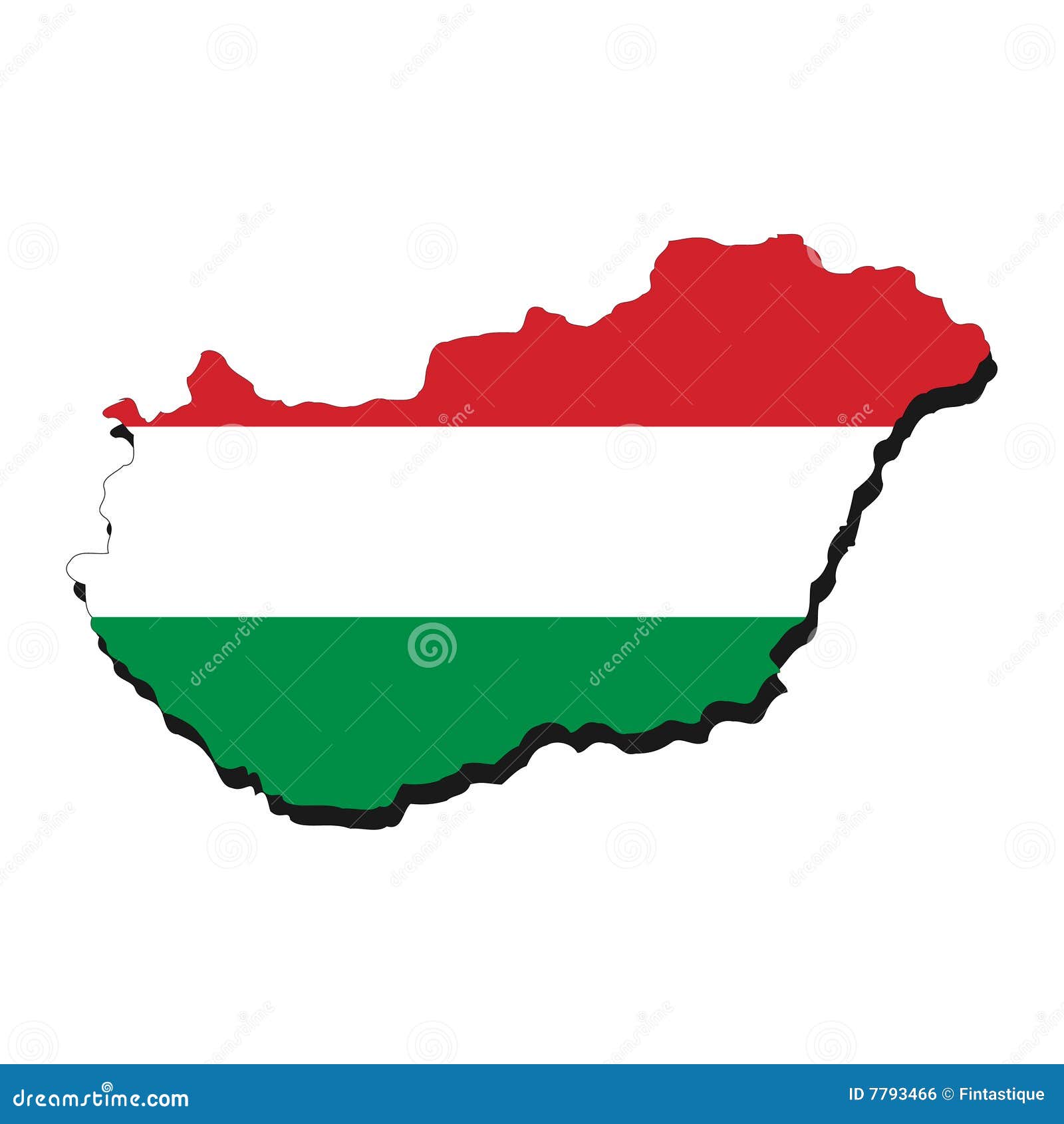 Hungary map flag stock vector. Illustration of realm, silhouette - 7793466