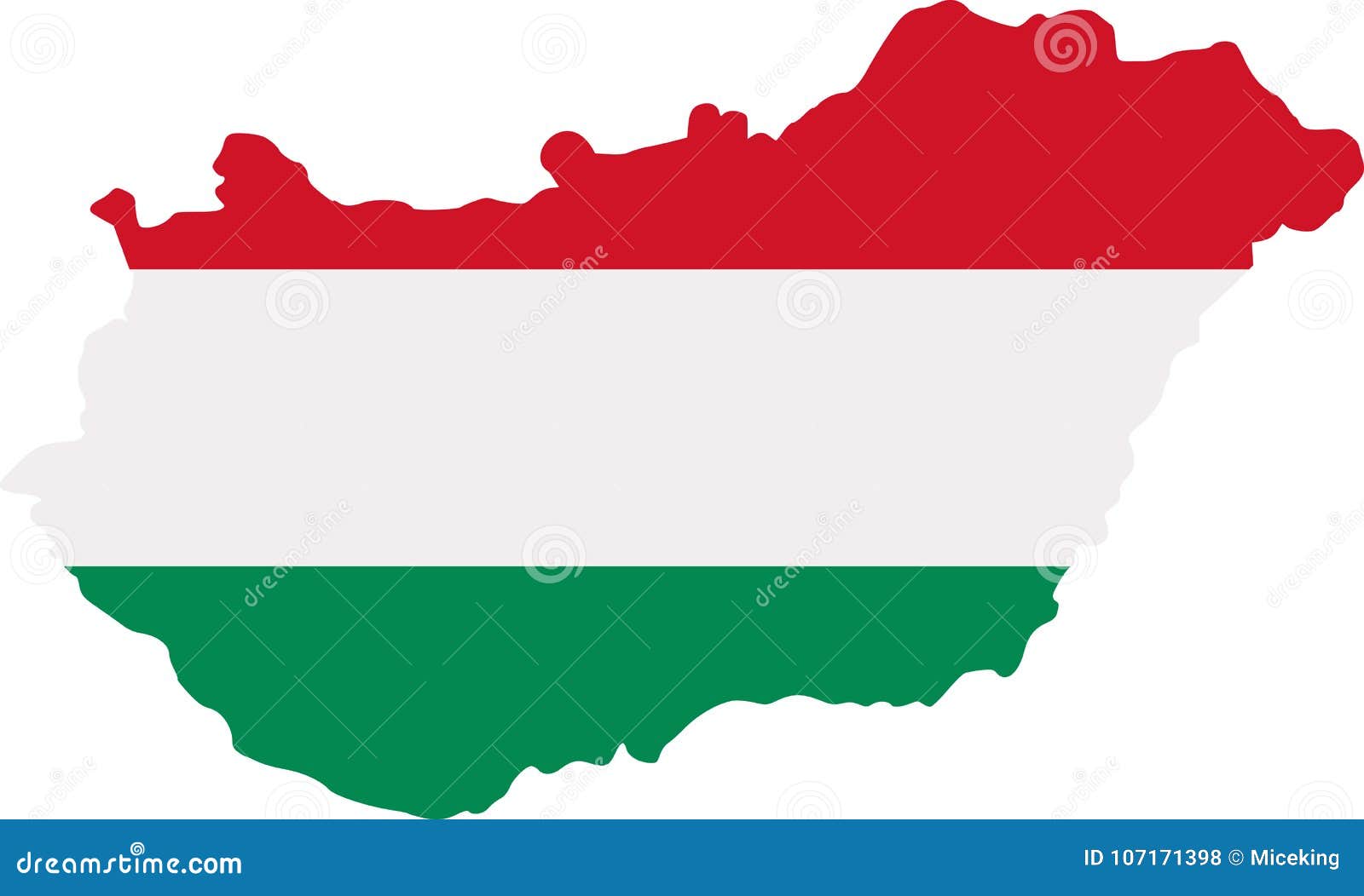 Hungary map with flag stock vector. Illustration of geography - 107171398