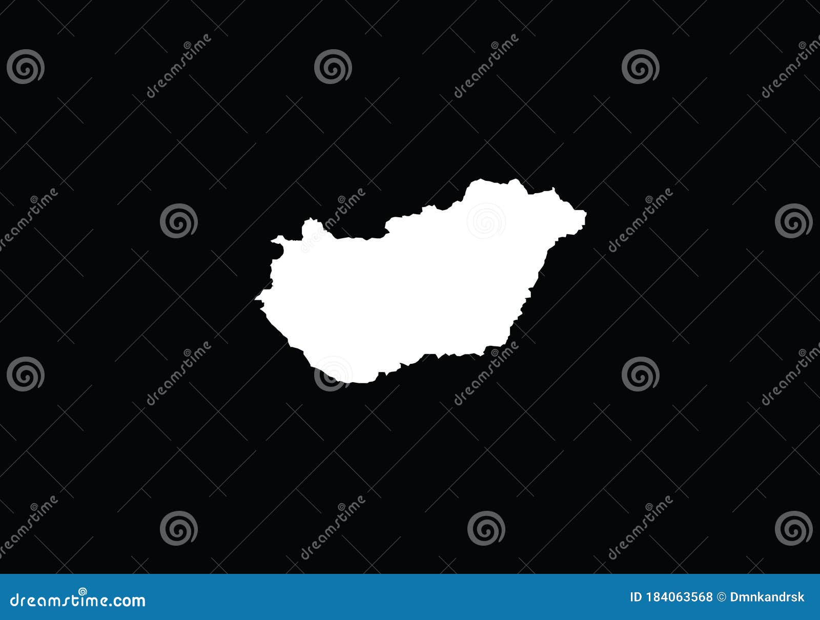 Hungary Outline Map Country Shape State Borders National Symbol Flag ...
