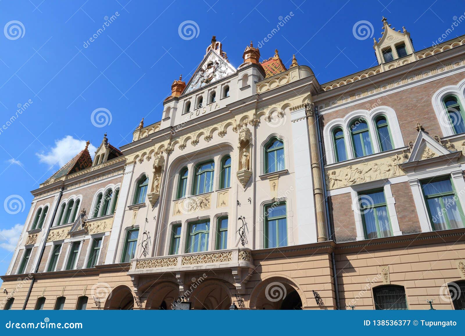 Hungary post office stock image. Image of landmark, pecs - 138536377