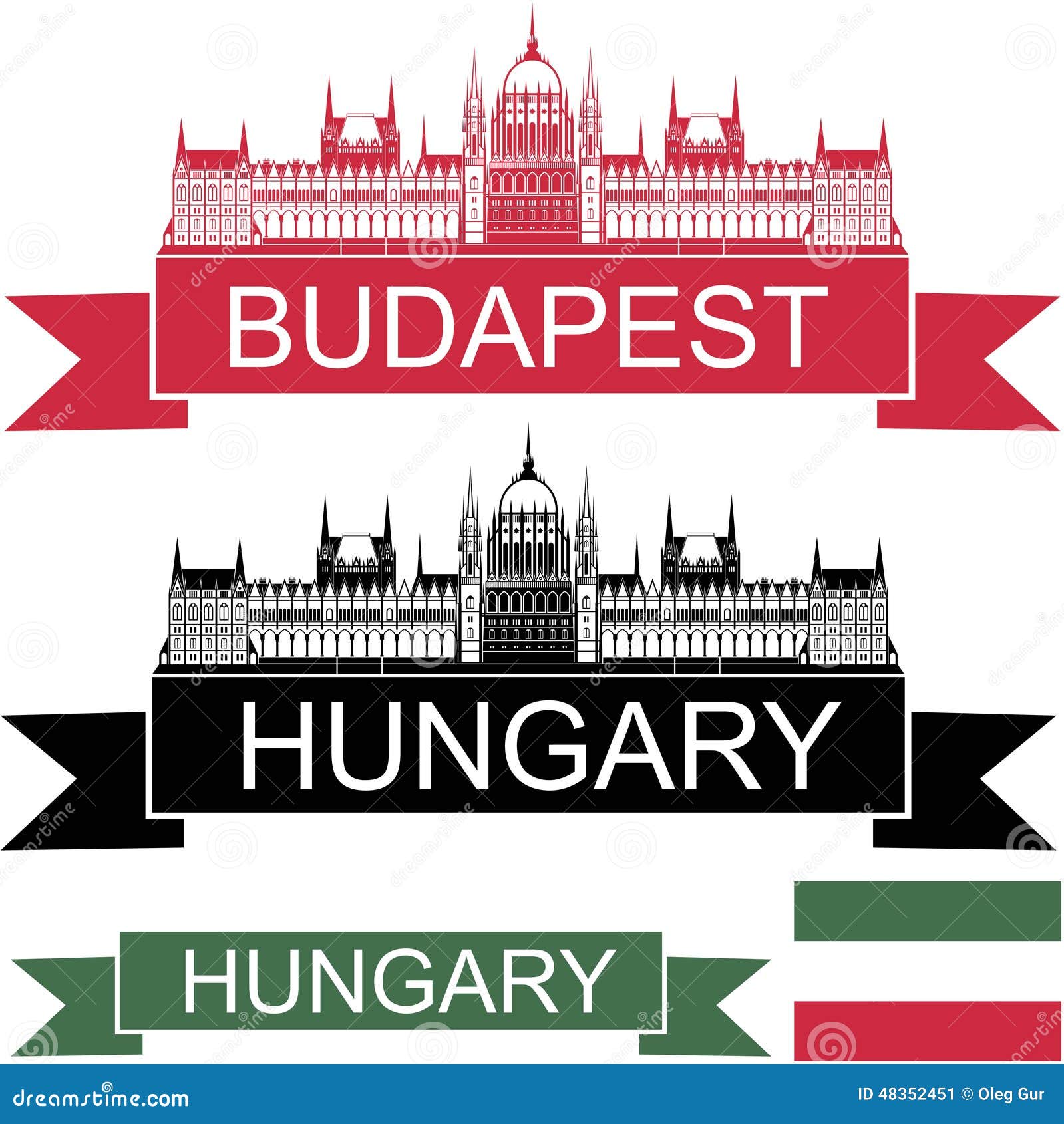 Hungary stock vector. Illustration of hungary, design - 48352451
