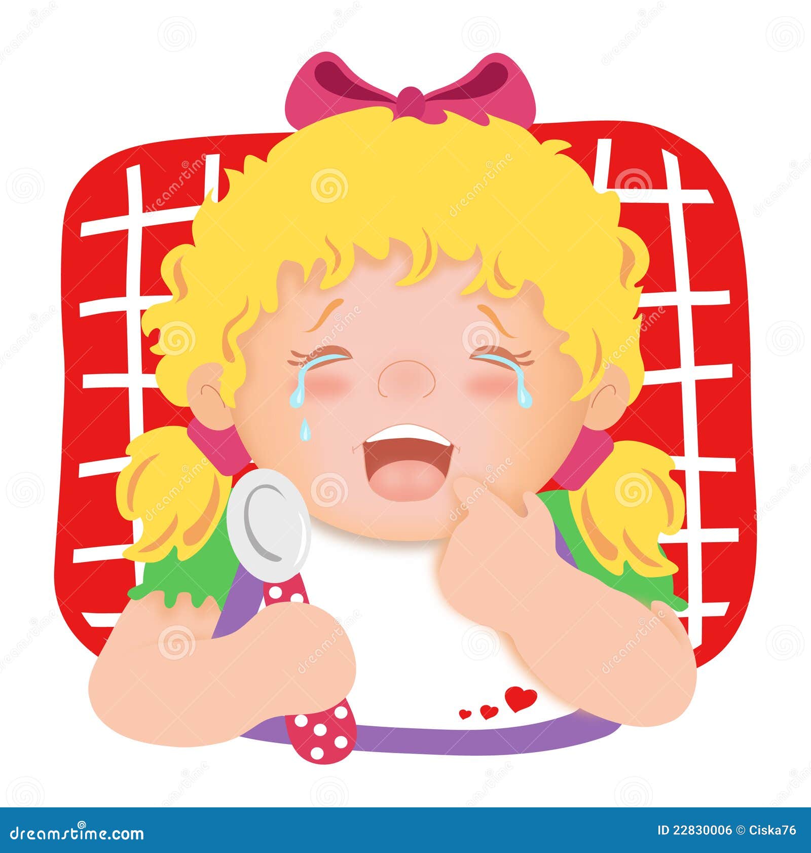 Hunger stock vector. Illustration of spoon, cartoon, color - 22830006