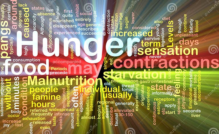 Hunger Background Concept Glowing Stock Illustration - Illustration of ...