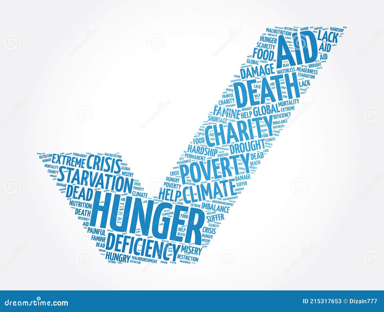 Hunger Check Mark Word Cloud Collage, Concept Background Royalty-Free ...