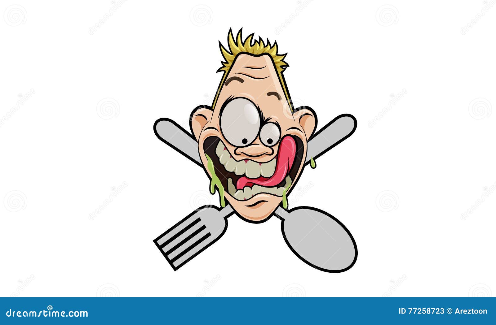 Hunger Expression stock vector. Illustration of saliva - 77258723