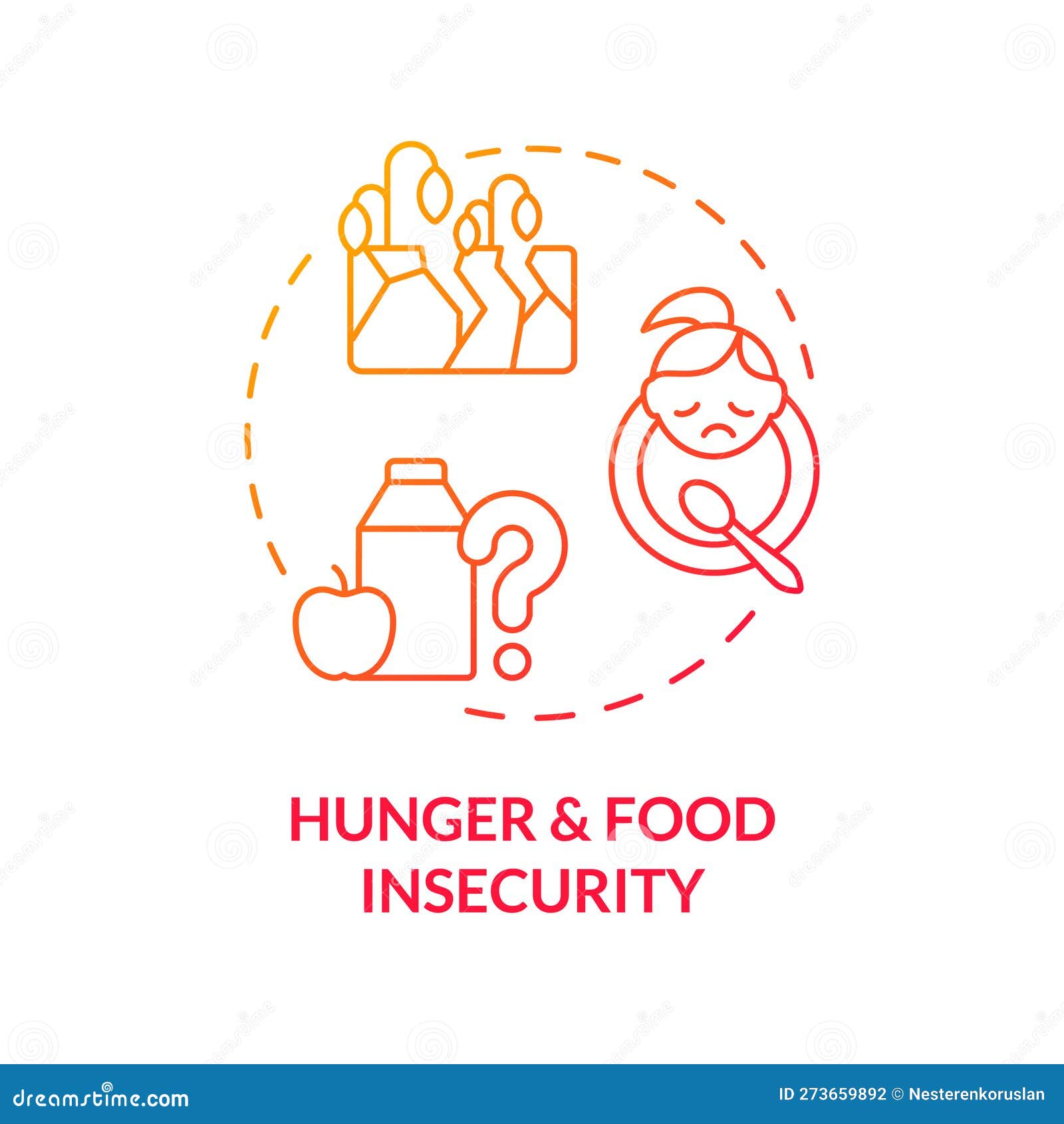 Hunger and Food Insecurity Red Gradient Concept Icon Stock Vector ... Hunger and Food Insecurity Red Gradient Concept Icon Stock Vector ...