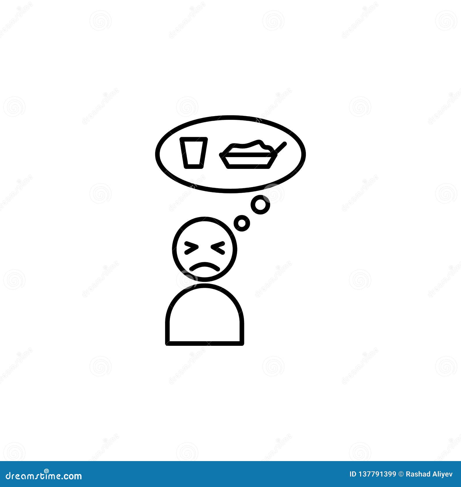 Hunger, Food, Need Icon. Element of Social Problem and Refugees Icon ...