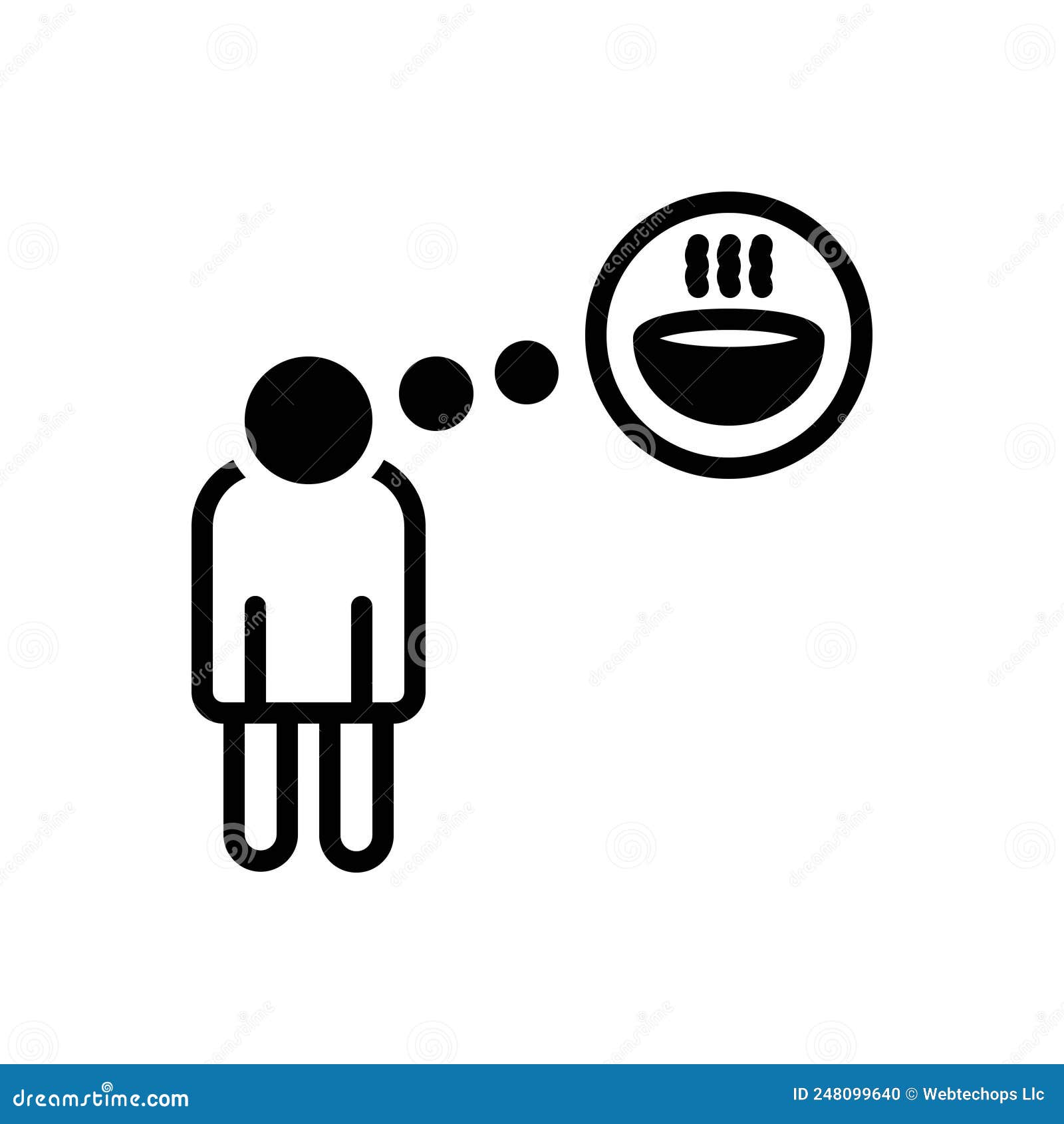 Black Solid Icon for Hunger, Appetite and Poverty Stock Vector ...