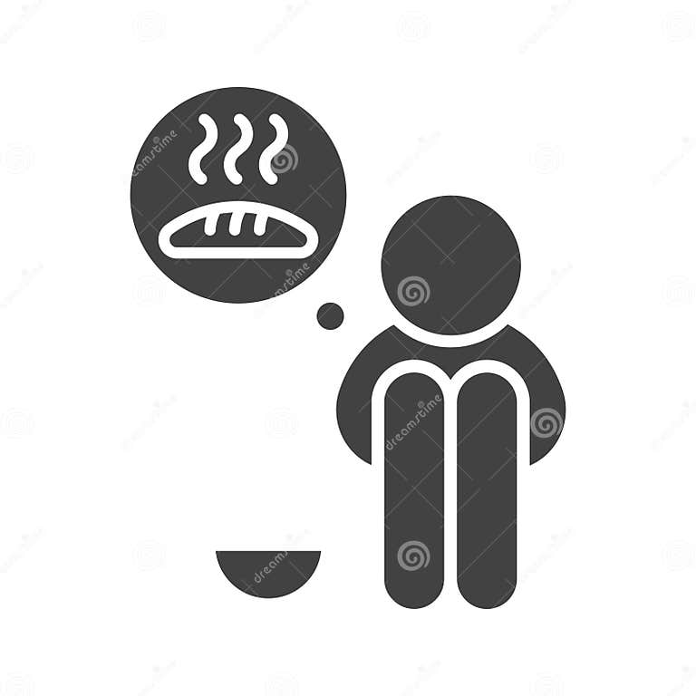 Hunger icon vector image. stock vector. Illustration of design - 280326346