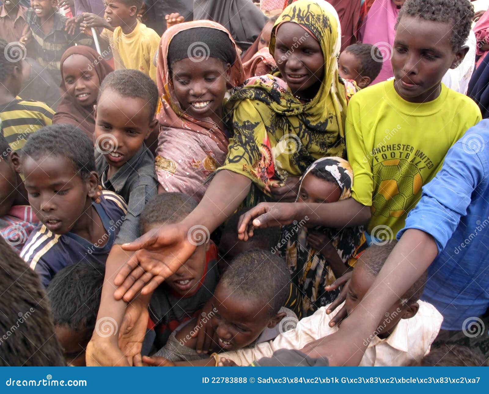 Hunger Refugee Camp editorial stock photo. Image of kids - 22783888