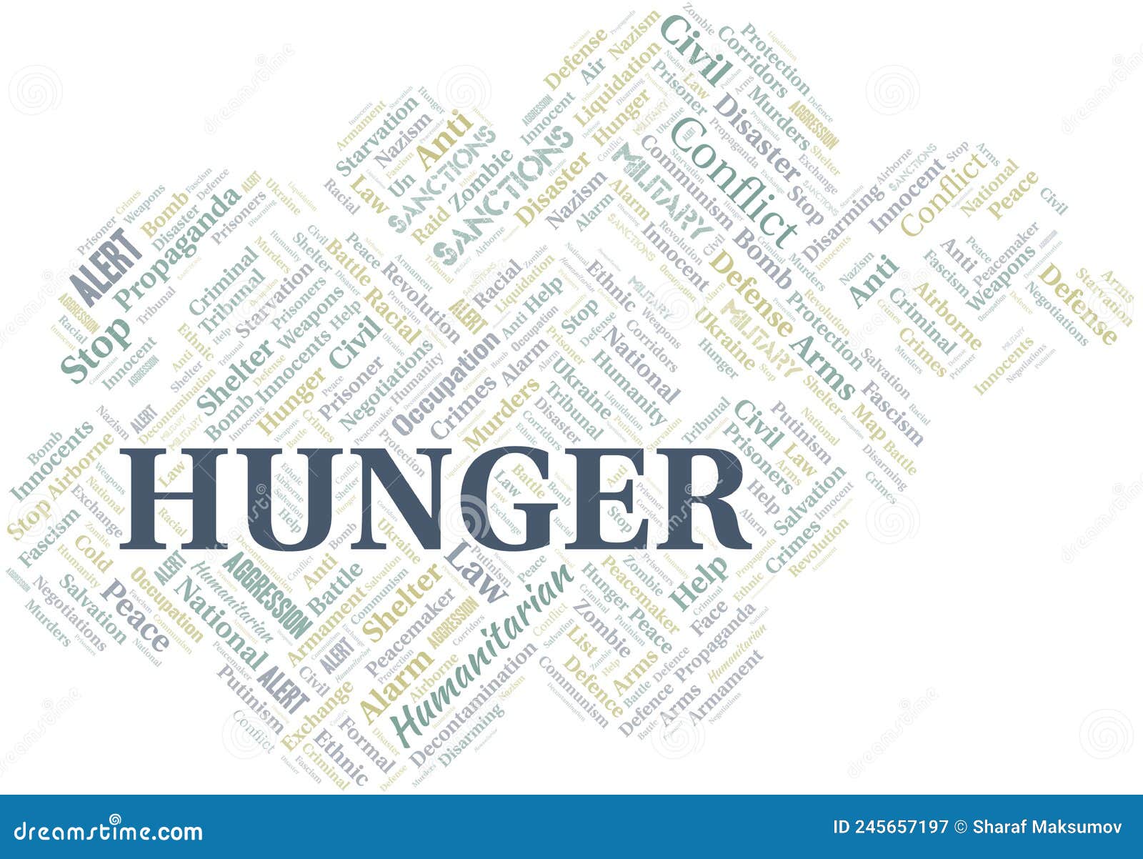 Hunger Word Cloud In Shape Of World Map, Concept Background Stock Image ...
