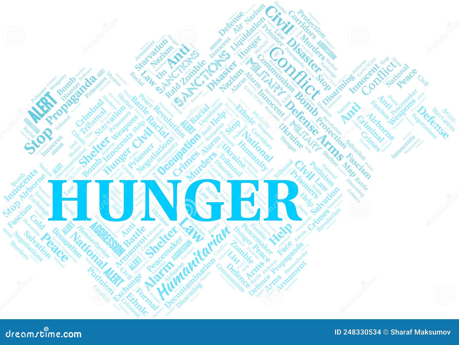 Hunger Word Cloud. Vector Made with the Text only. Stock Vector ...