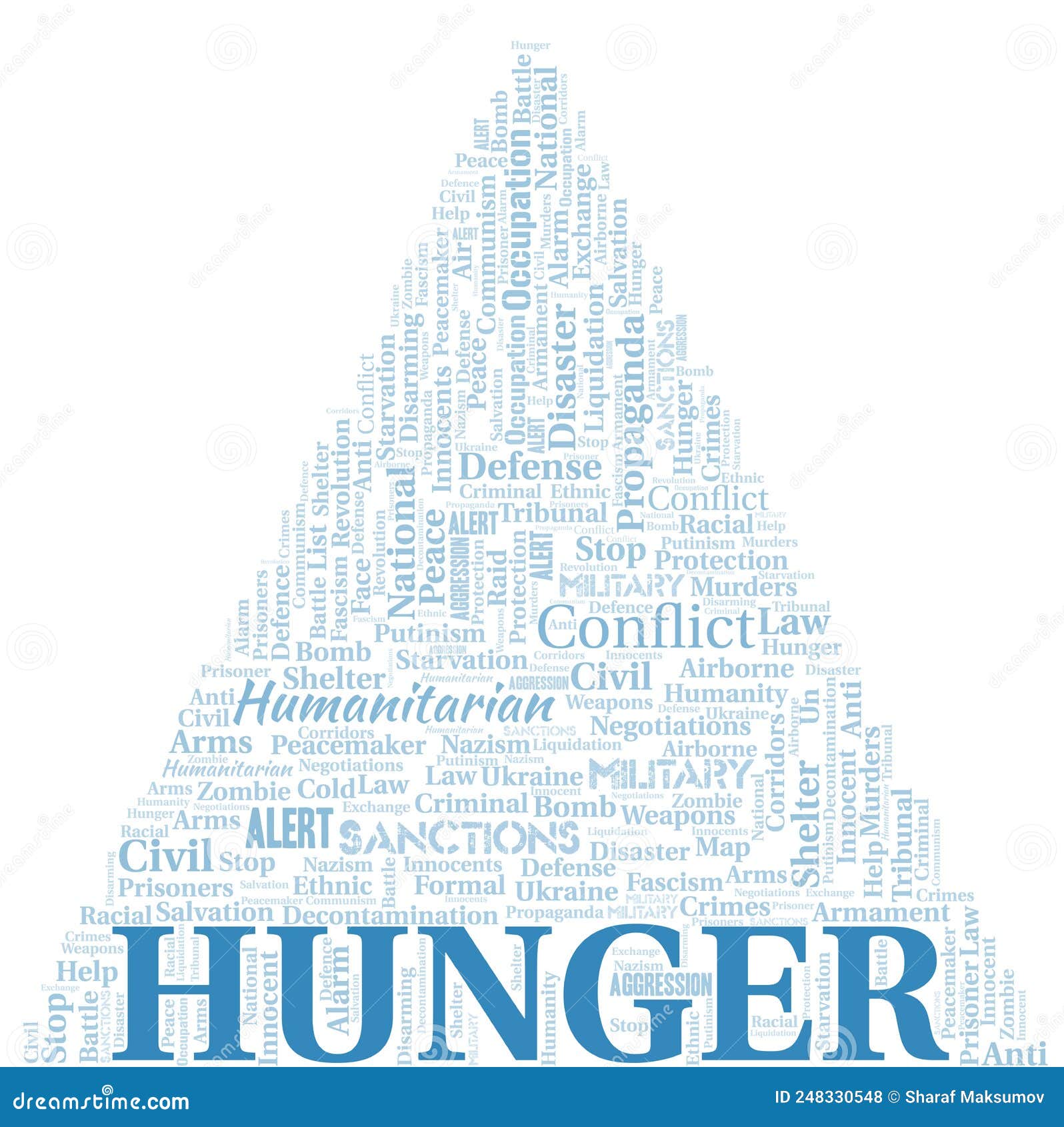 Hunger Word Cloud. Vector Made with the Text only. Stock Vector ...
