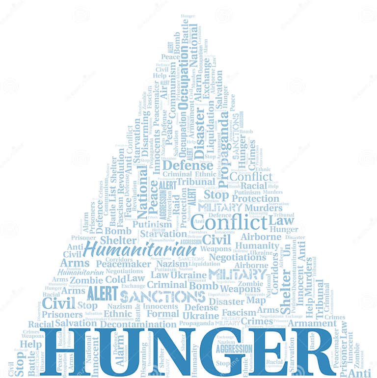 Hunger Word Cloud. Vector Made with the Text only. Stock Vector ...