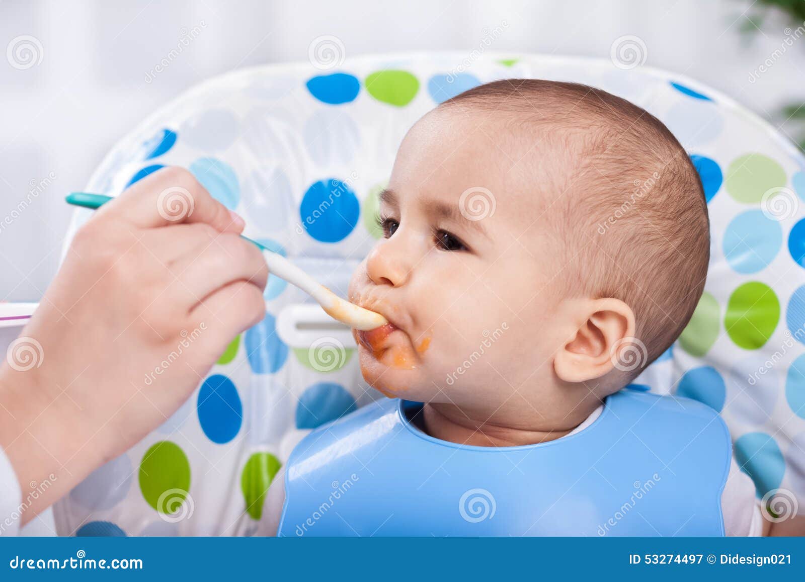 Hungry baby stock image. Image of funny, face, cheerful - 53274497